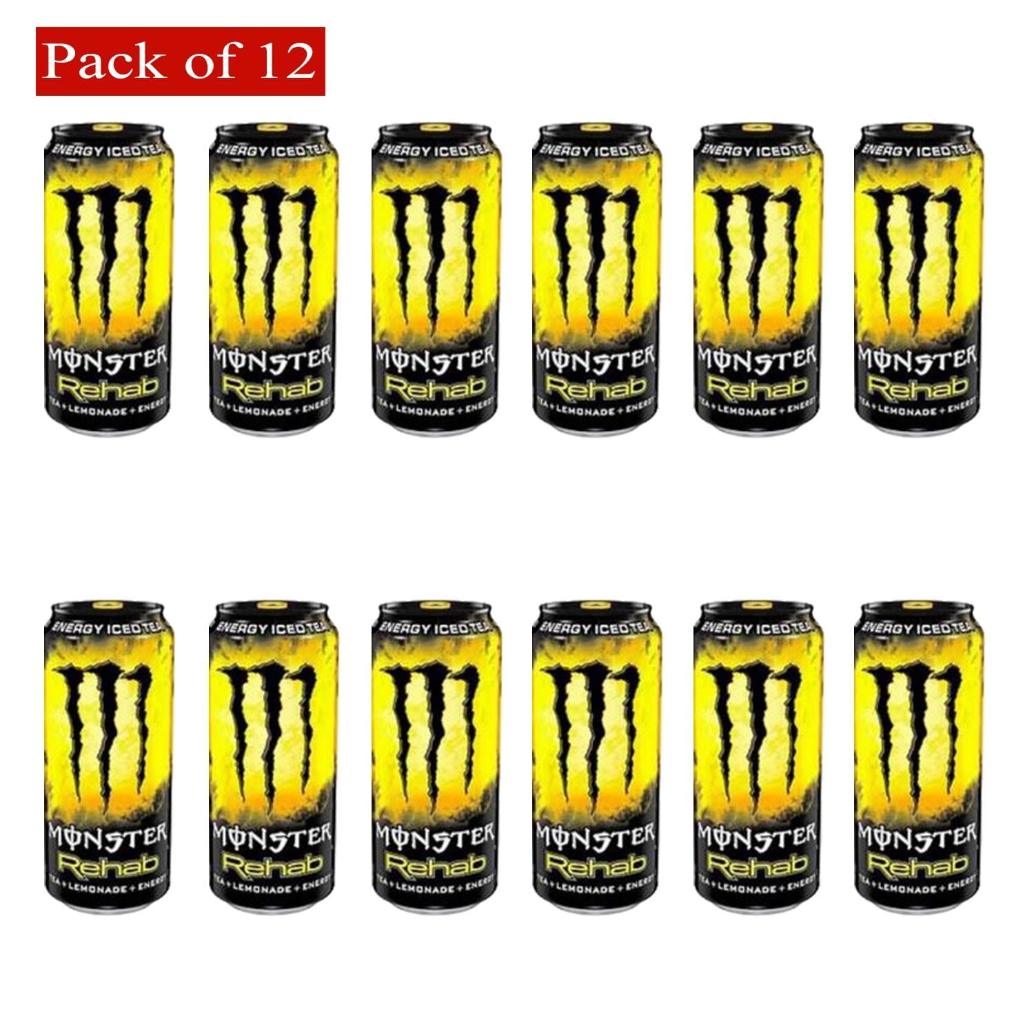 Monster Energy Rehab Tea+Lemonade, 473ml (Pack of 12) - Walmart.com