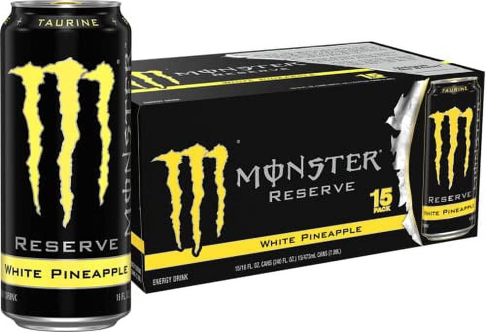 Monster Energy Reserve White Pineapple, Yellow, Energy Drink, 16 Ounce ...