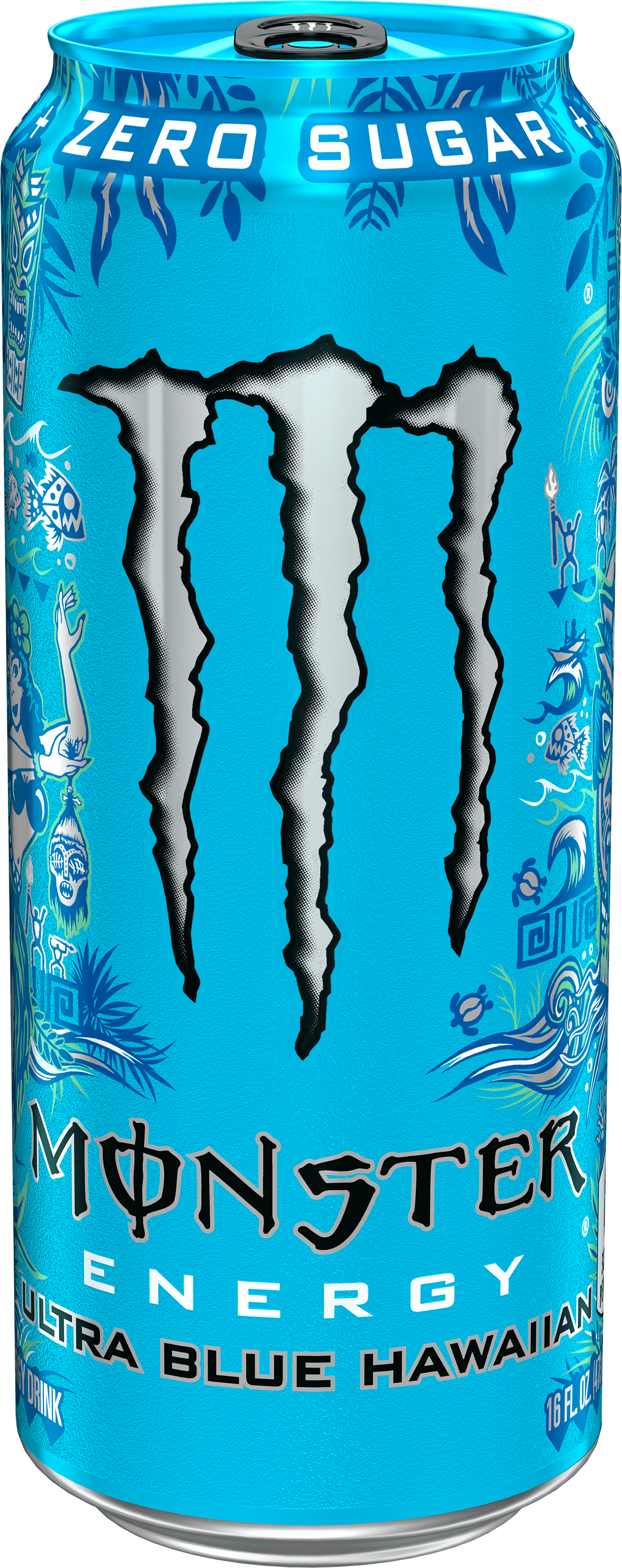 Monster Energy Ultra Blue Hawaiian Zero Sugar Energy Drink 16 Fl Oz