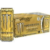 Monster Energy Ultra Golden Pineapple, Zero Sugar, 16 Ounce Energy ...