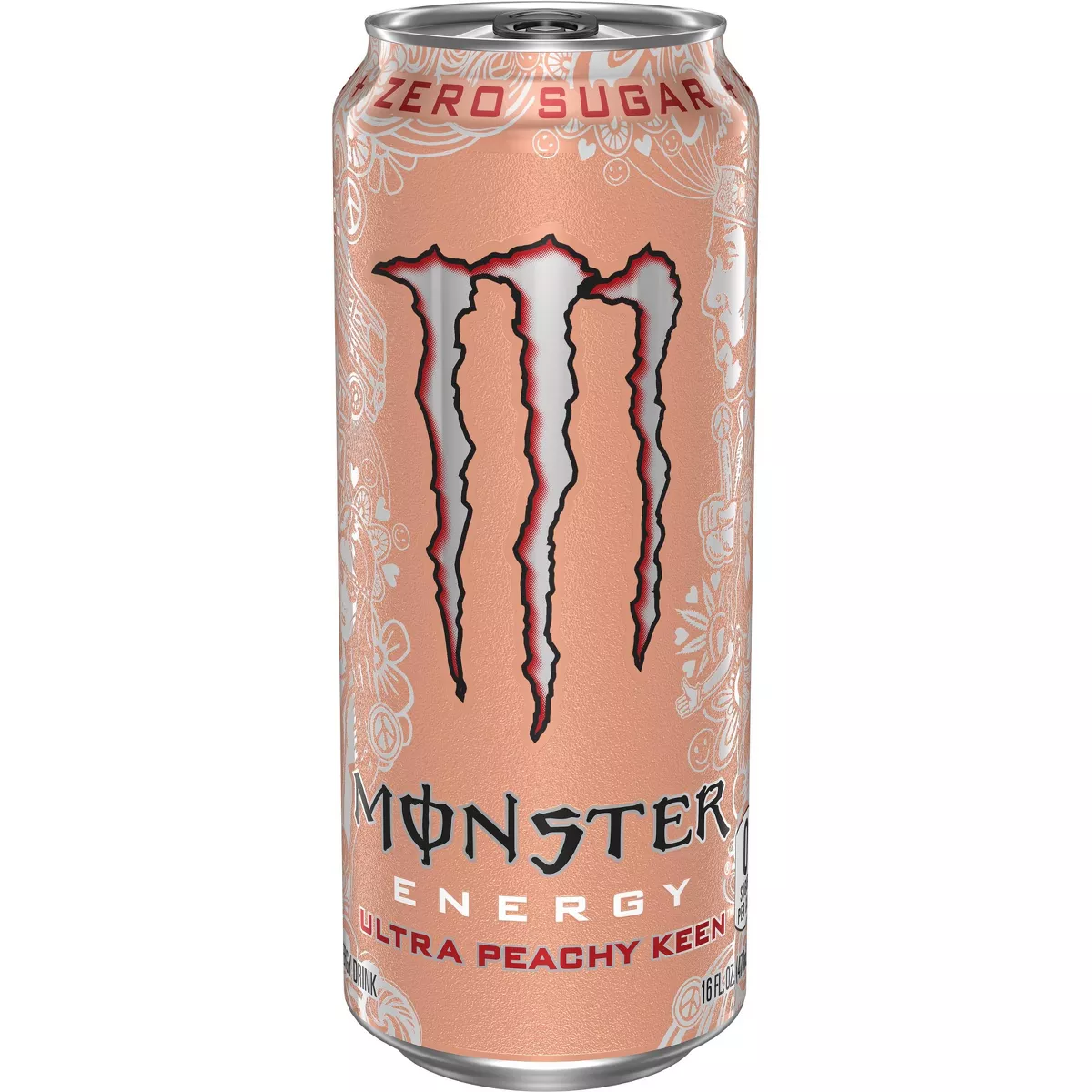 Monster Energy Ultra Peachy Keen Energy Drink - 16 fl oz Can - Walmart.com