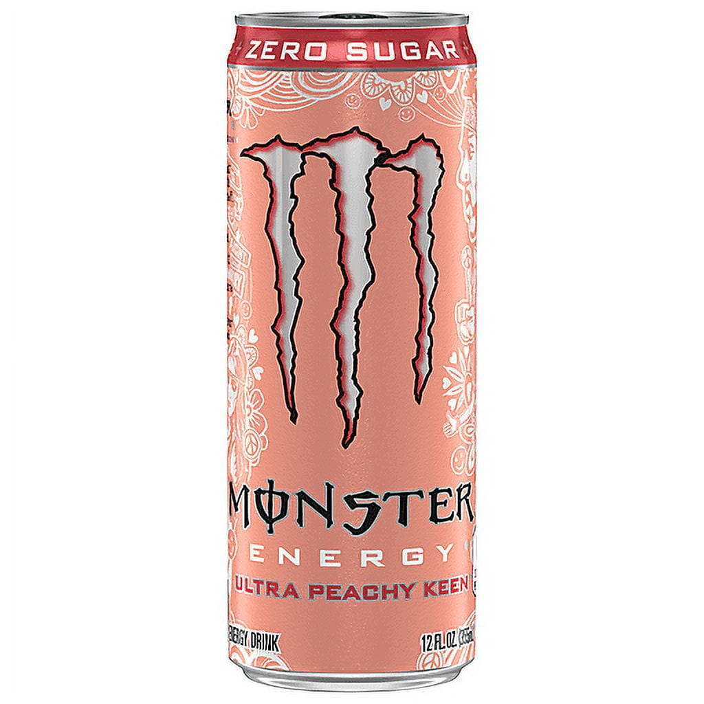 Monster Energy, Ultra Peachy Keen, Sugar Free Energy Drink, 12 fl oz, 12pk - Walmart.com