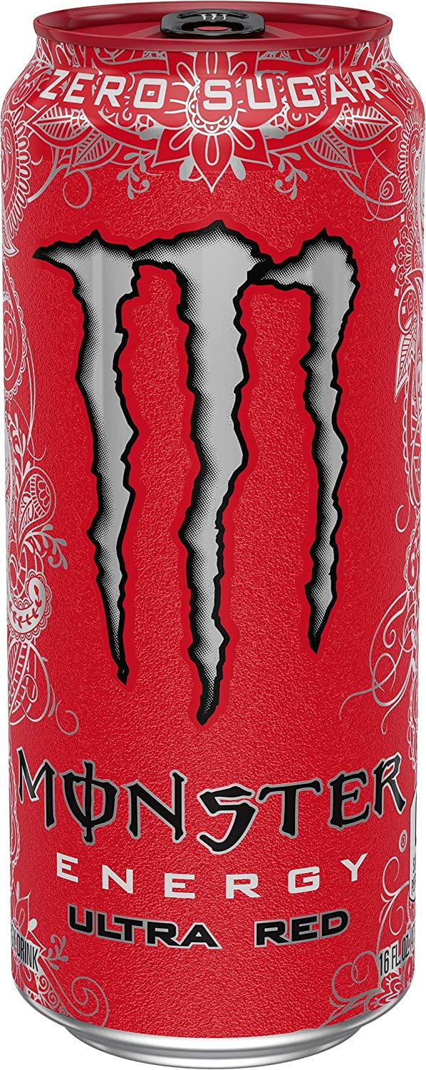 Monster Energy Ultra Red, Sugar Free Energy Drink, 16 Ounce (Pack of 15 ...