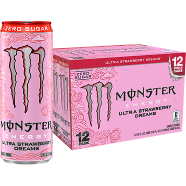 Monster Ultra Strawberry Dreams, Low Calorie, Zero Sugar Energy Drink ...