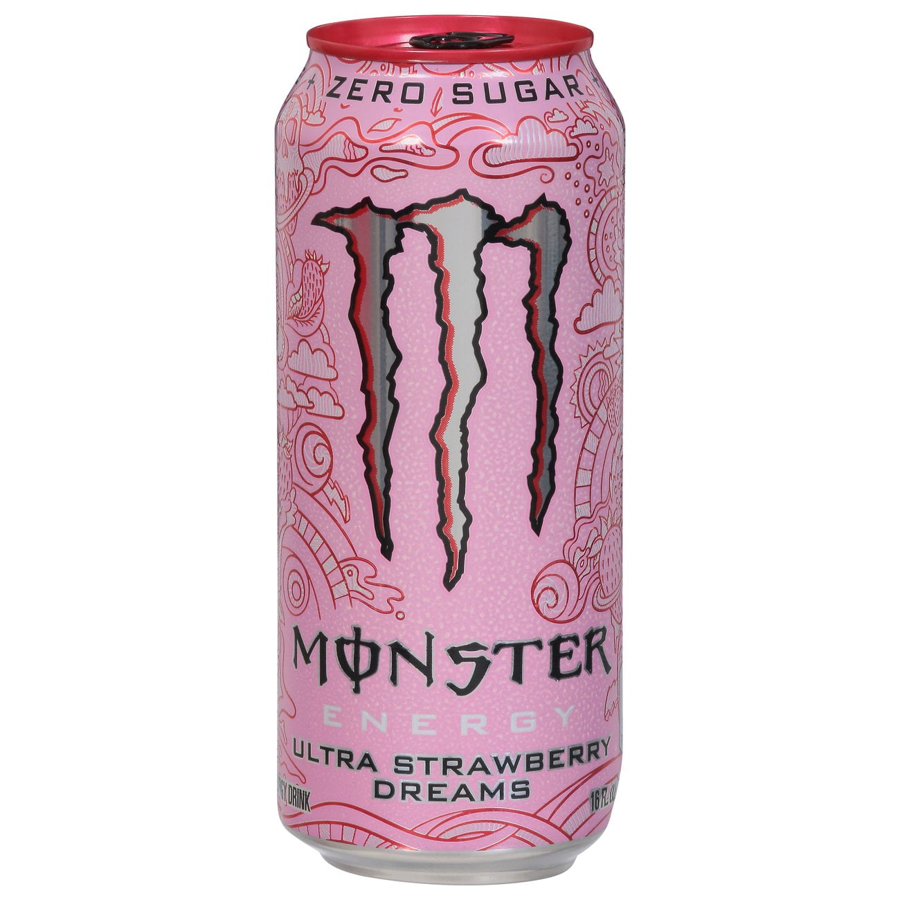 Monster Energy Ultra Strawberry Dreams Zero Sugar Energy Drink - 16 oz ...