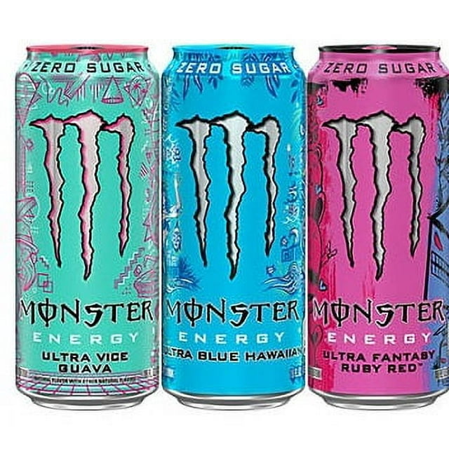 Monster Energy Ultra Variety Pack, 16 ounce(Pack of 12) Fantasy Ruby ...