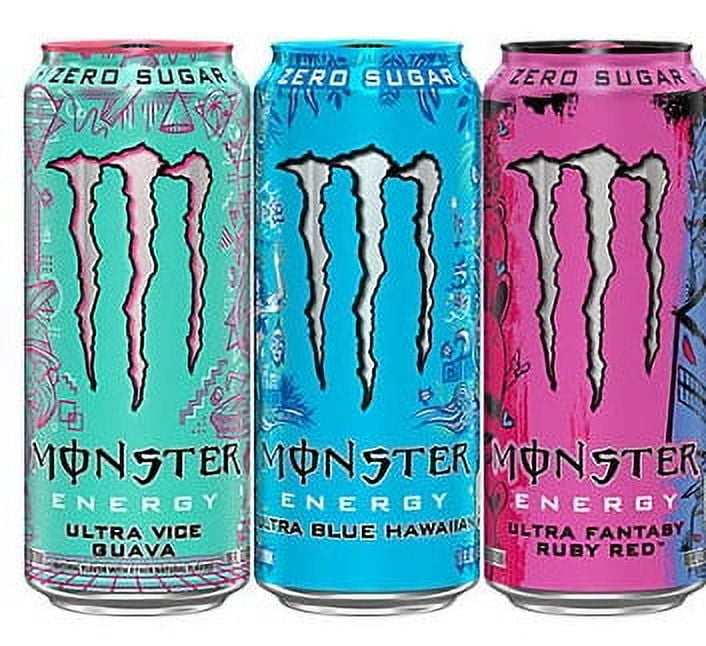 Monster Energy Ultra Variety Pack, Blue Hawaiian, Ultra Vice Guava ...