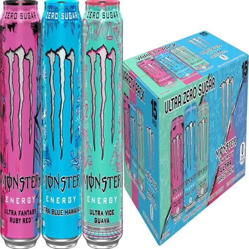 Monster Energy Ultra Variety Pack, Blue Hawaiian, Ultra Vice Guava ...