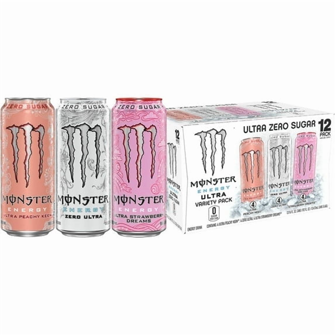 Monster Energy Ultra Variety Pack PKZSD, Sugar Free Energy Drink, 12 ...