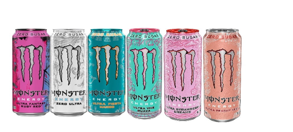 Monster Energy, Ultra Variety Pack - Ultra Ruby Red, Zero Ultra, Ultra ...