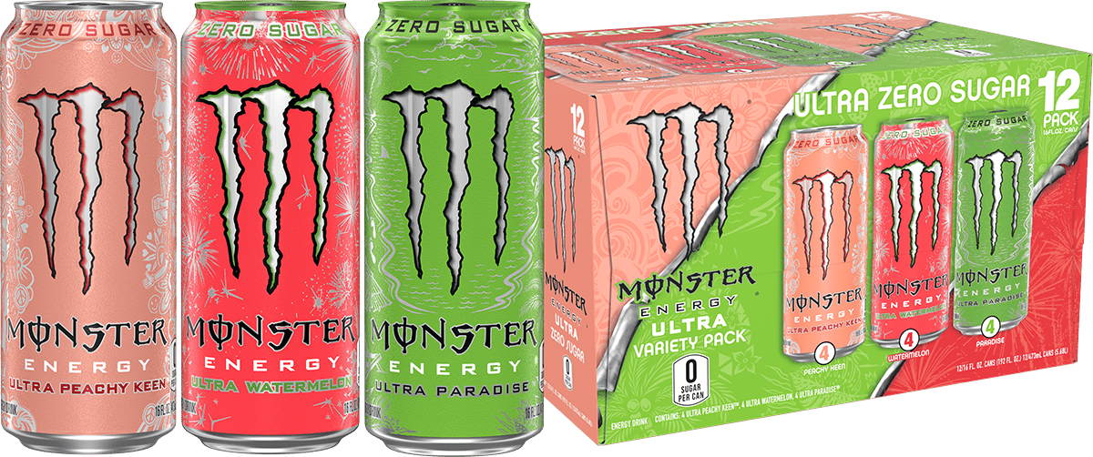Monster Energy Ultra, Variety Pack, Peachy Keen, Watermelon, Paradise ...