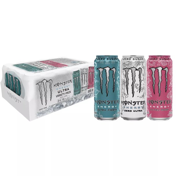Monster Energy Ultra Variety Pack Zero Ultra, Fiesta and Rosa, 16 fl oz ...