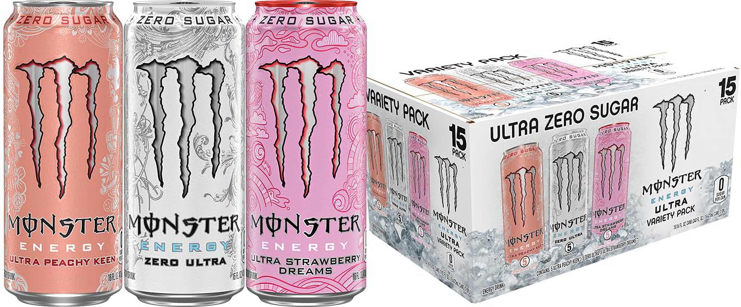 Monster Energy Ultra Variety Pack, Zero Ultra, Ultra Peachy Keen, Ultra ...