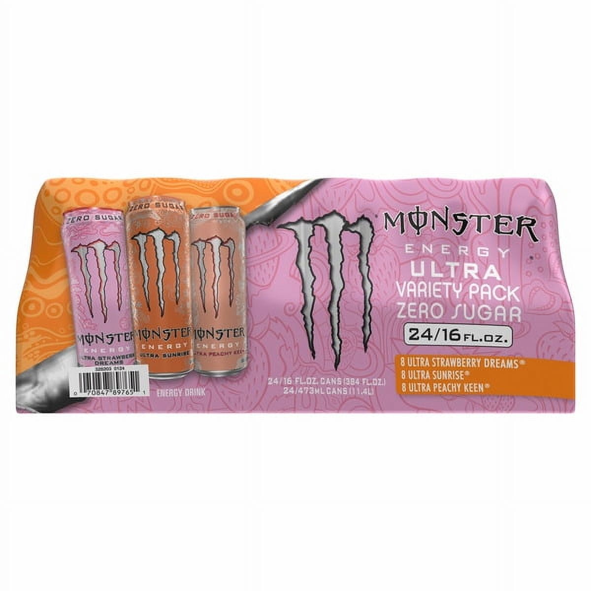 Monster Energy Ultra Zero Sugar Variety Pack, 16 fl oz, 24-count ...
