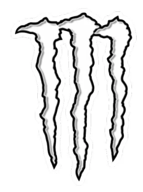 Monster Energy White Sticker Phone Decal Water Bottle Stickers Car ...