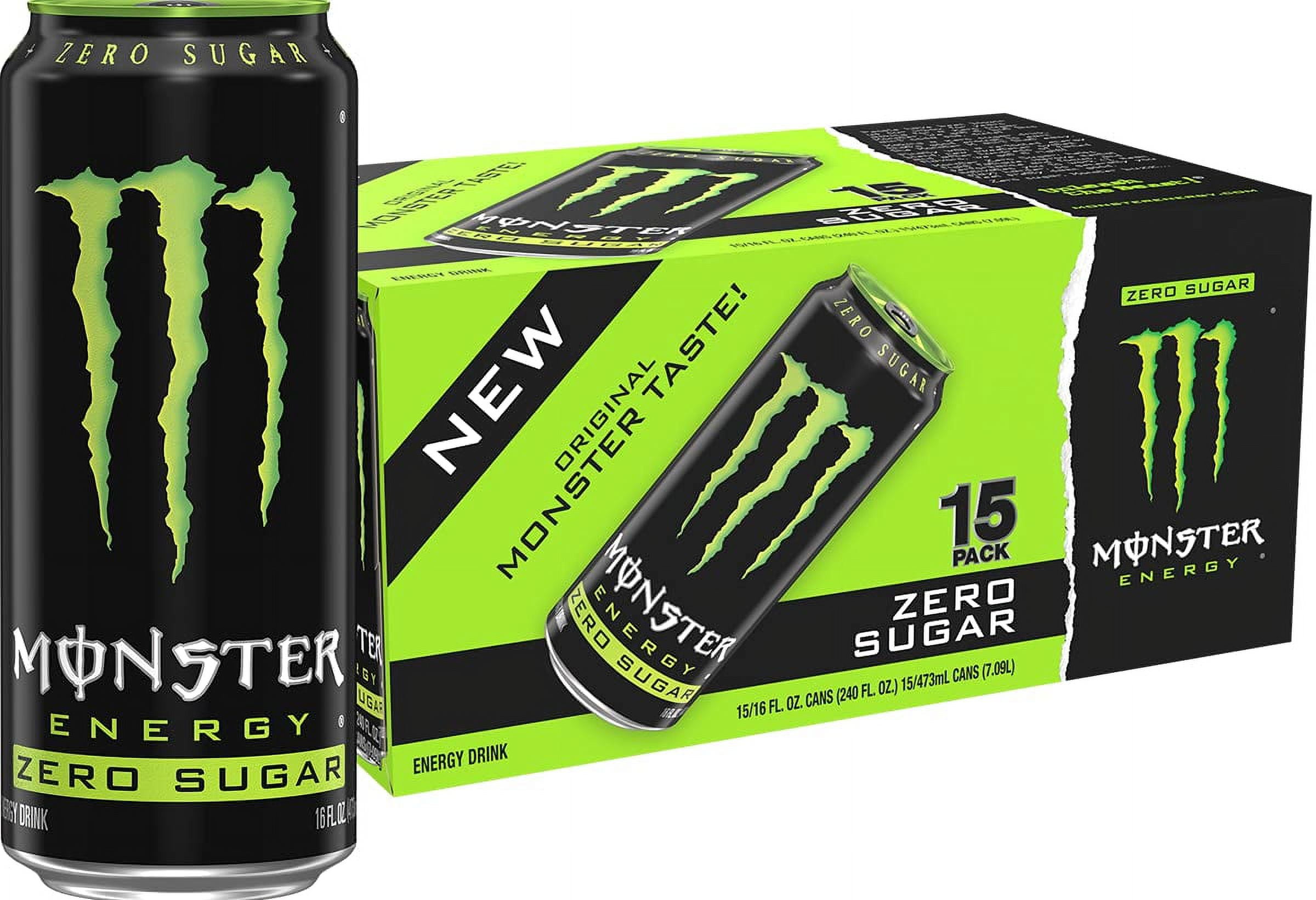 Monster Energy Zero Sugar, Green, Original, GMS Low Calorie Energy ...