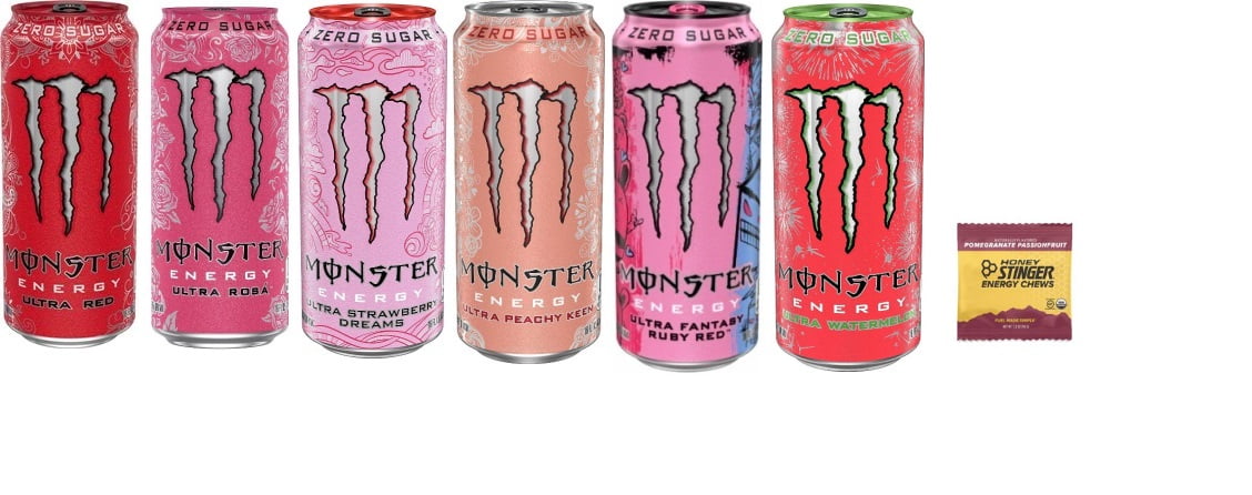 Monster Energy Zero Ultra Variety : Ultra Red, Ultra Rosa, Ultra Peachy ...