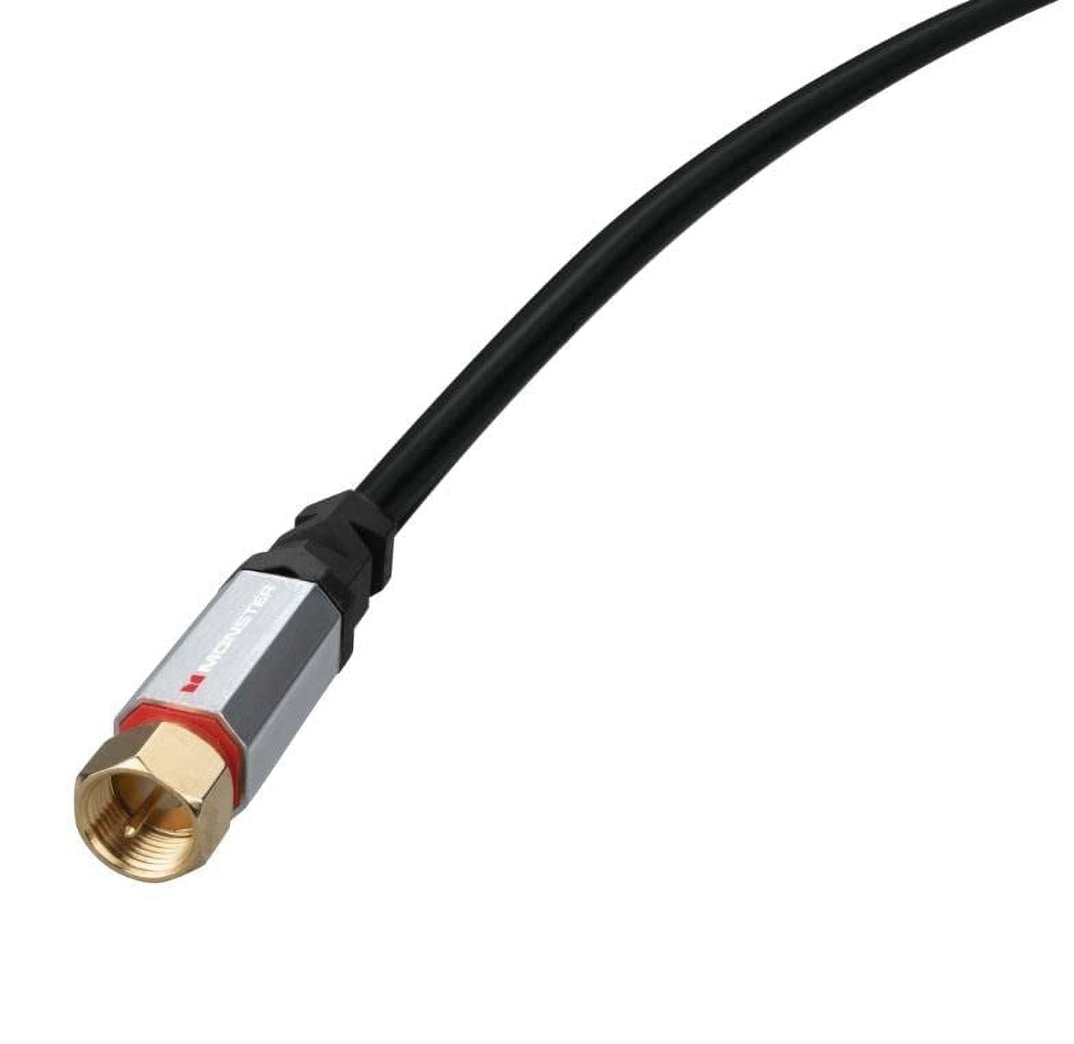Monster Essentials 9.8ft RG-6 Coaxial Cable with Gold-Plated F-Pin ...