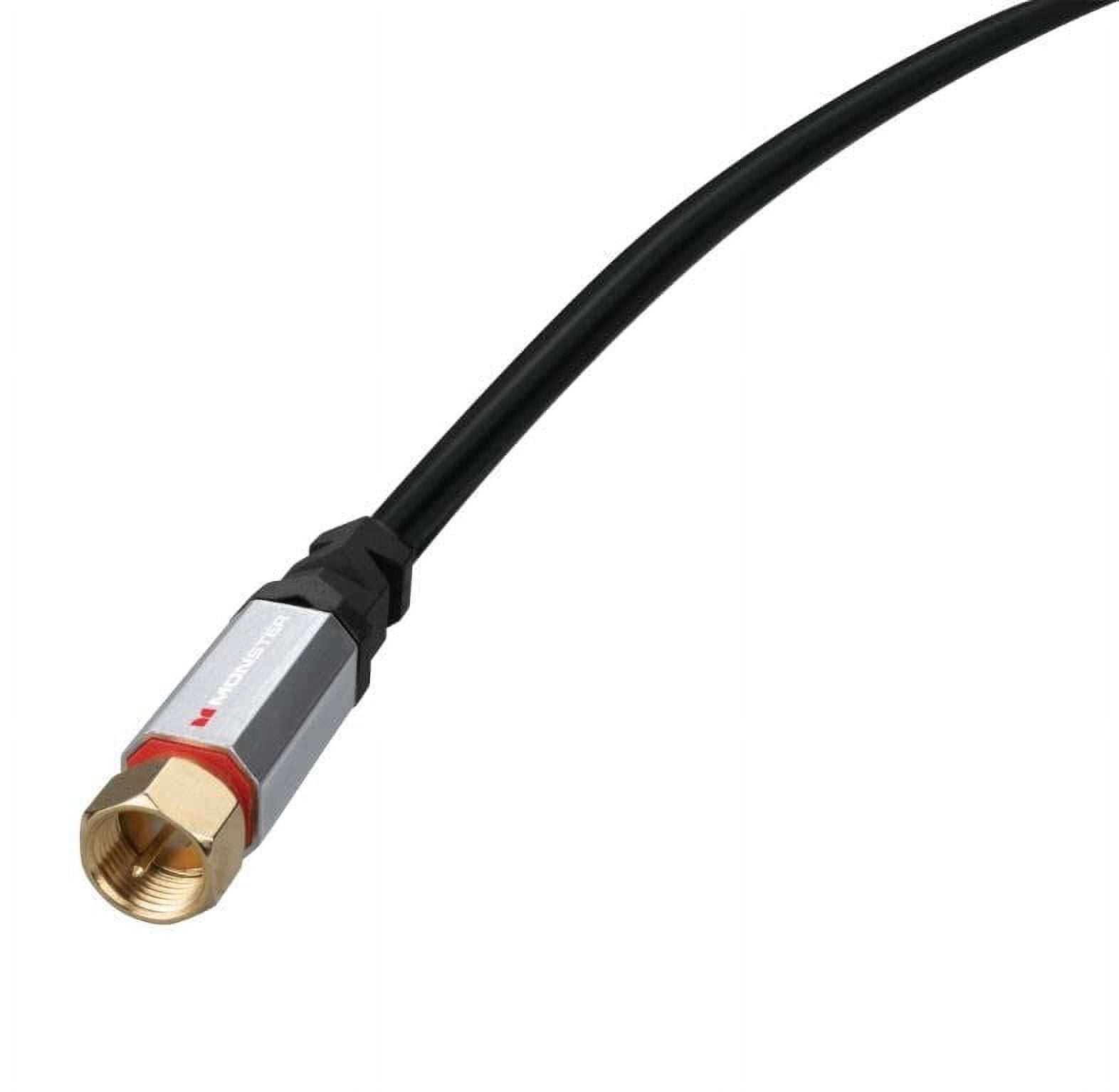 Monster Essentials RG-6 Coaxial Video Cable - 16.4 FT with Gold-Plated ...