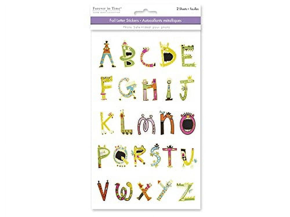 Monster Faces Alphabet Stickers - Letter Stickers for Cardmaking ...