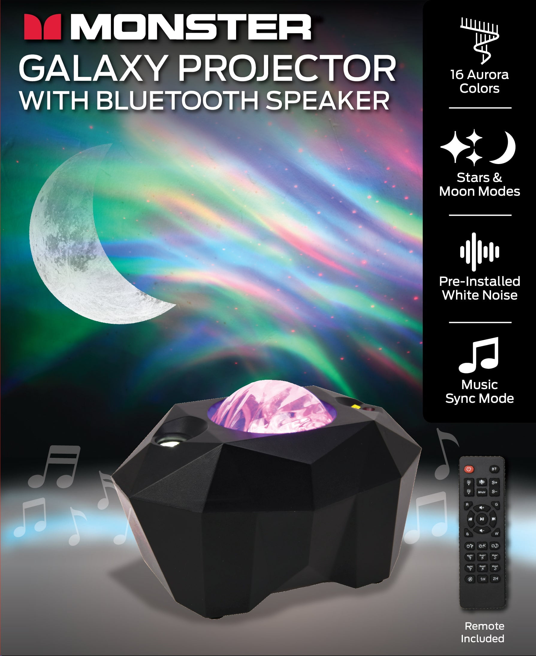 Monster Galaxy Projector with Speaker - Walmart.com