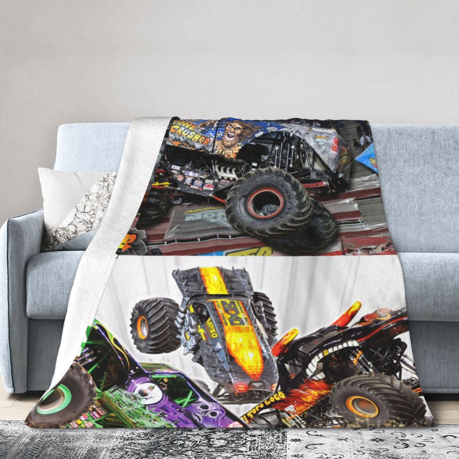 Monster Game Jam Throw Blanket Super Soft Cartoon Racing Game Blanket ...