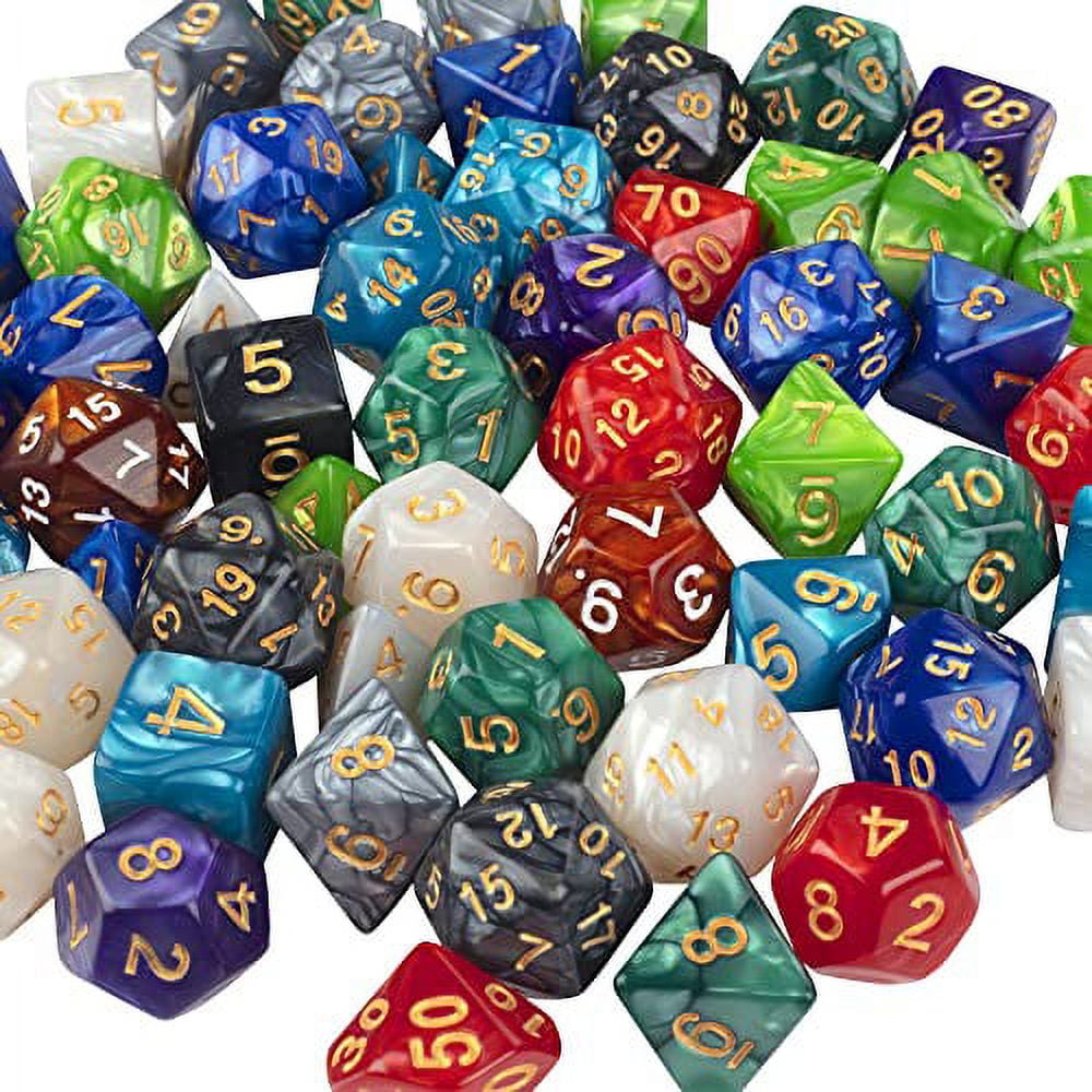 Monster Gaming 200 count Bulk Dice Value Pack-10 Different Marbled ...