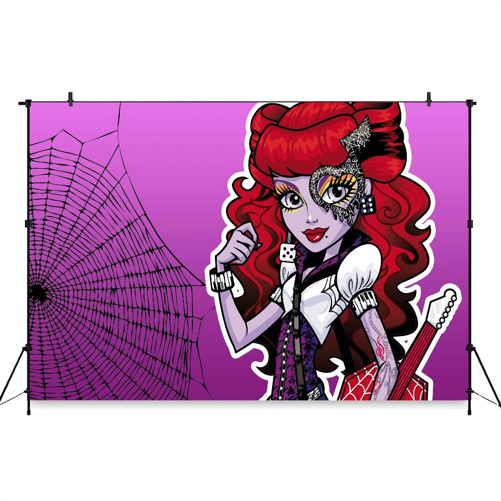Monster Girl Backdrop 5x3 Vinyl Monster Girl High Birthday Party ...