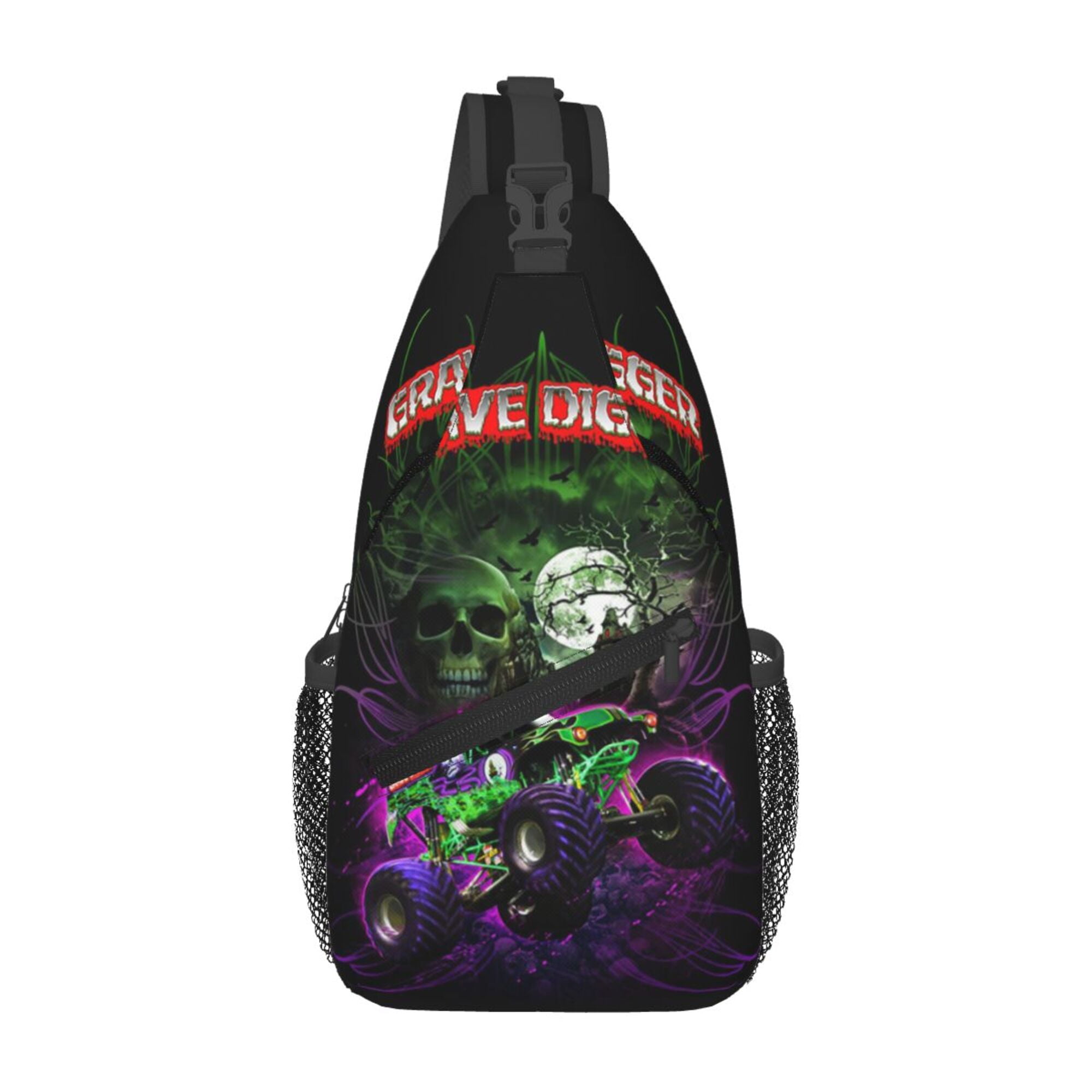 Monster Grave Digger Trucks Lightweight Cross Chest Bag Diagonally ...