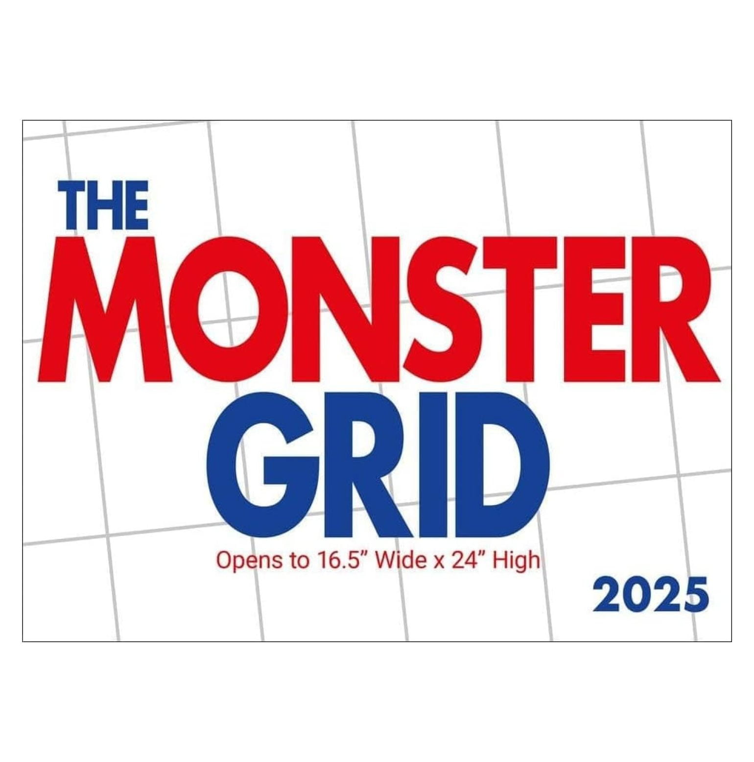 , Monster Grid 2025 Wall Calendar - Walmart.com