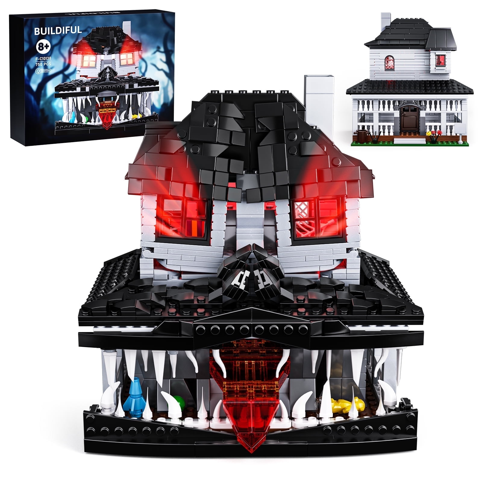 Monster Halloween House Building Block Set Horror Haunted House Model ...