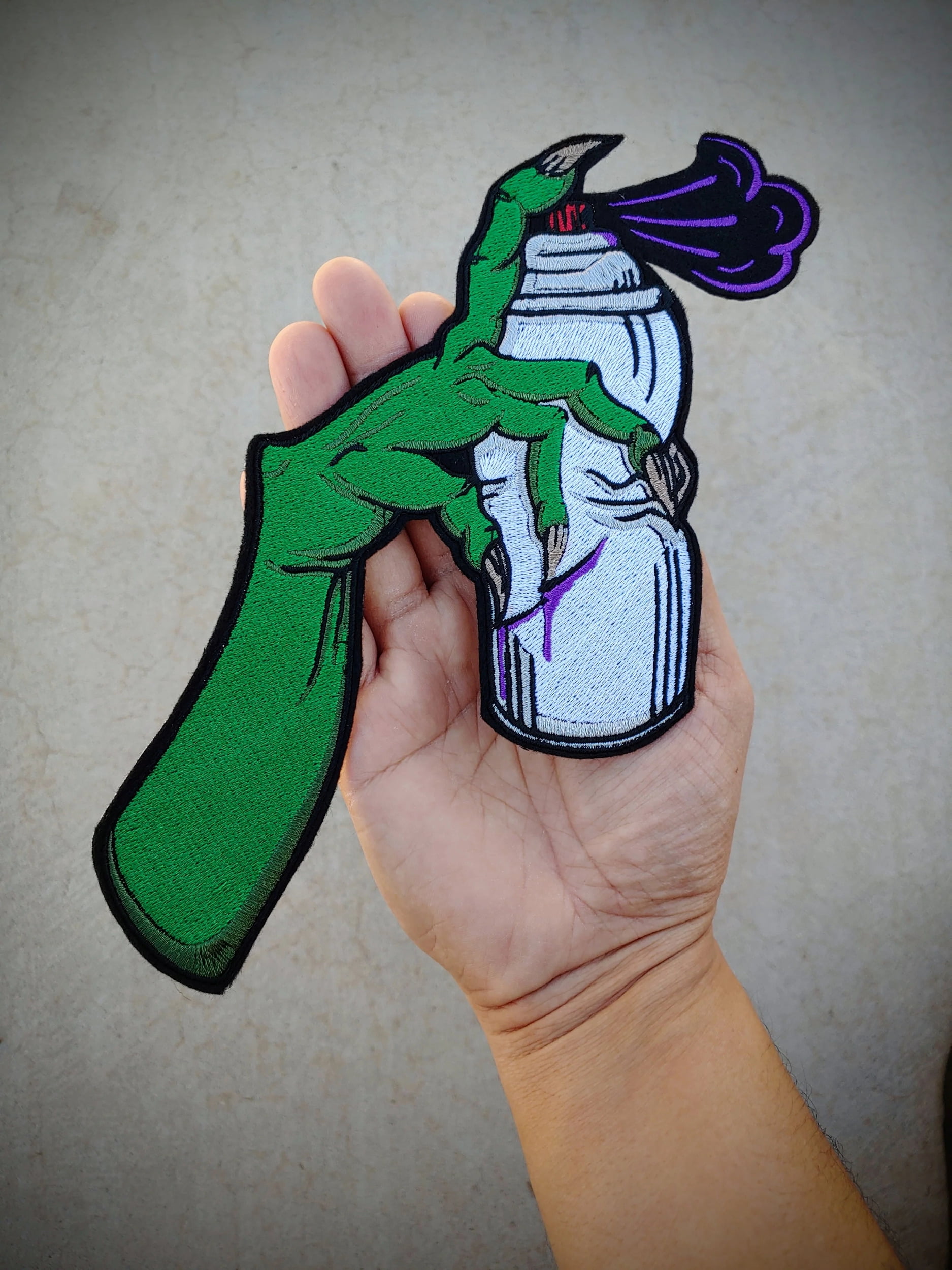 Monster Hand Spray Paint Can Embroidered Iron On Patch - Walmart.com
