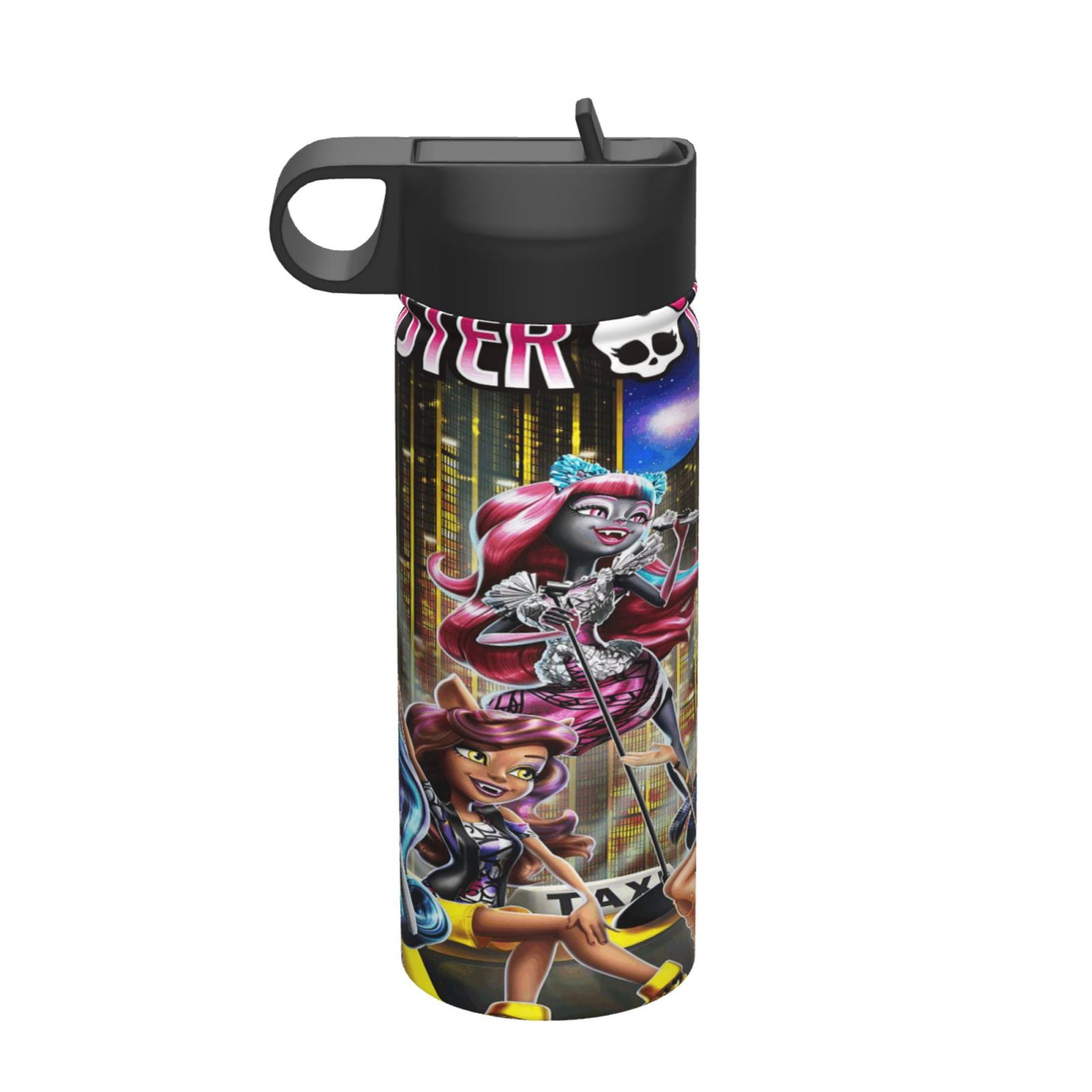 Monster High 18oz Insulated Water Bottle With Handle, Stainless Steel ...
