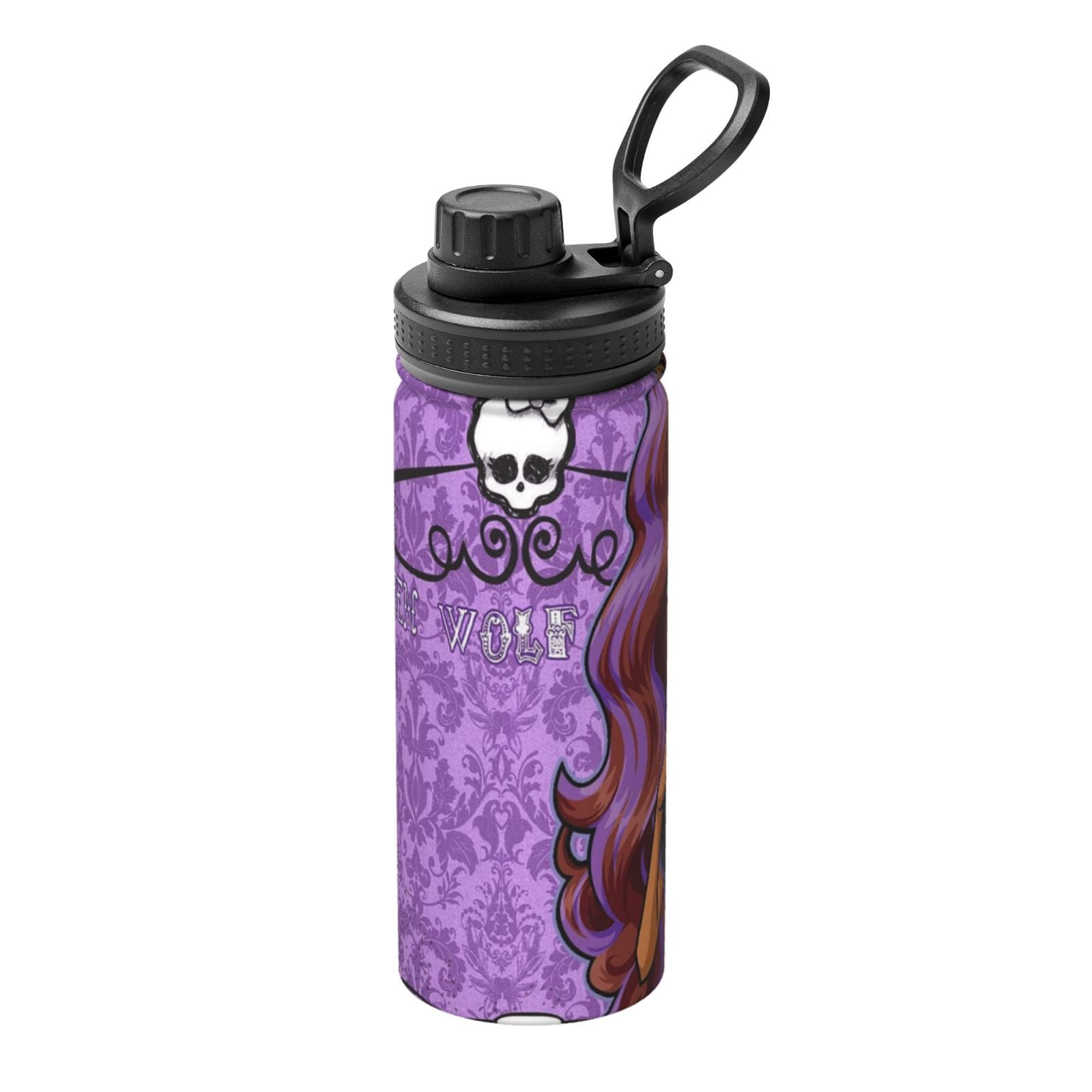 Monster High 18oz Insulated Water Bottle With Handle, Stainless Steel ...