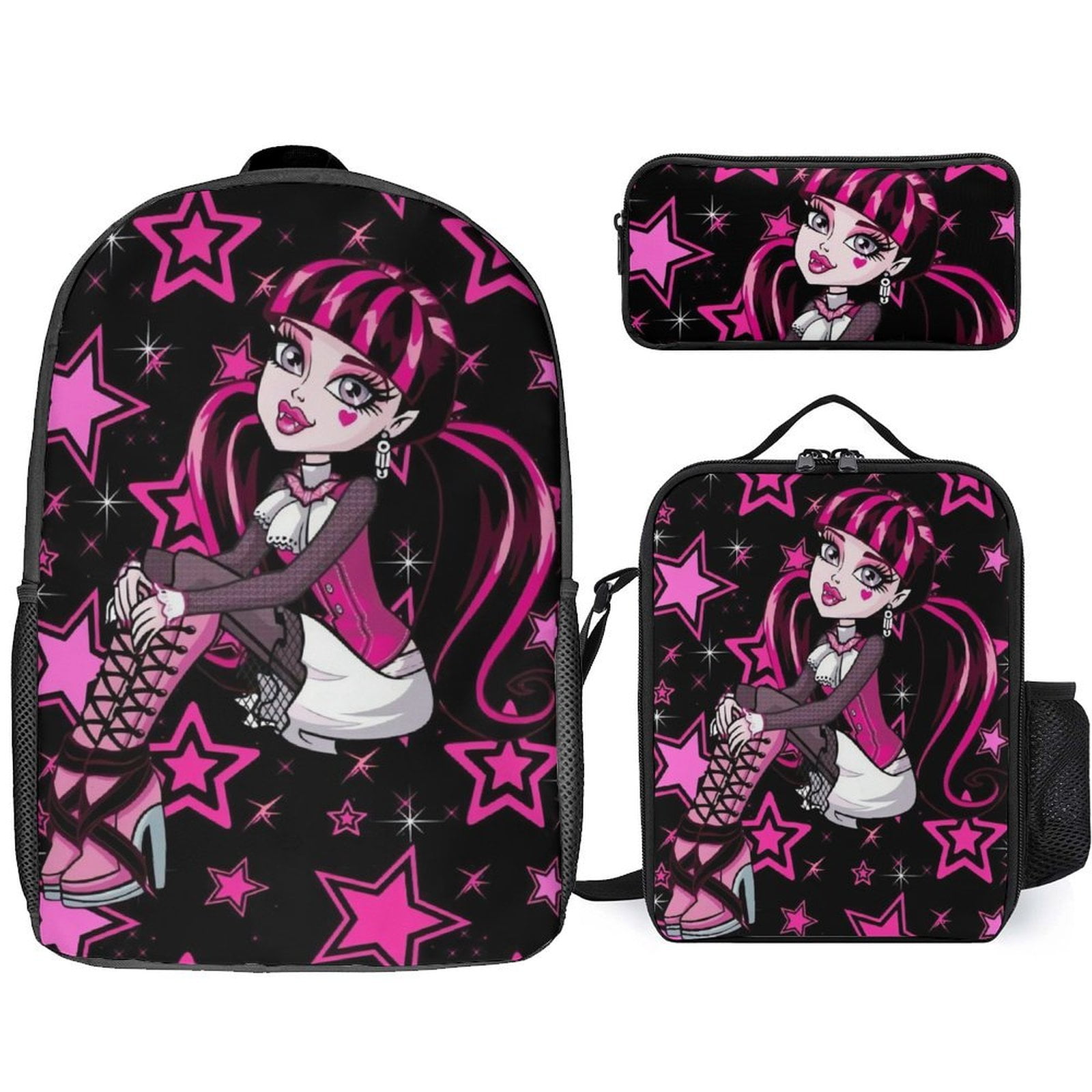 Monster High 3 Piece Backpack Set with Lunch Bag Pencil Case , High ...