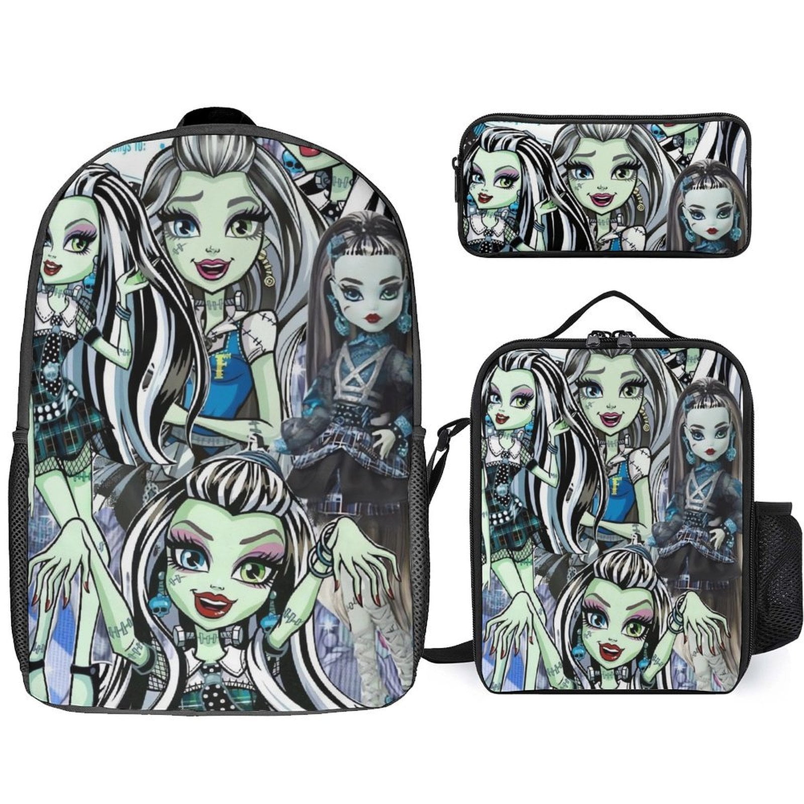 Monster High 3 Piece Backpack Set with Lunch Bag Pencil Case , High ...