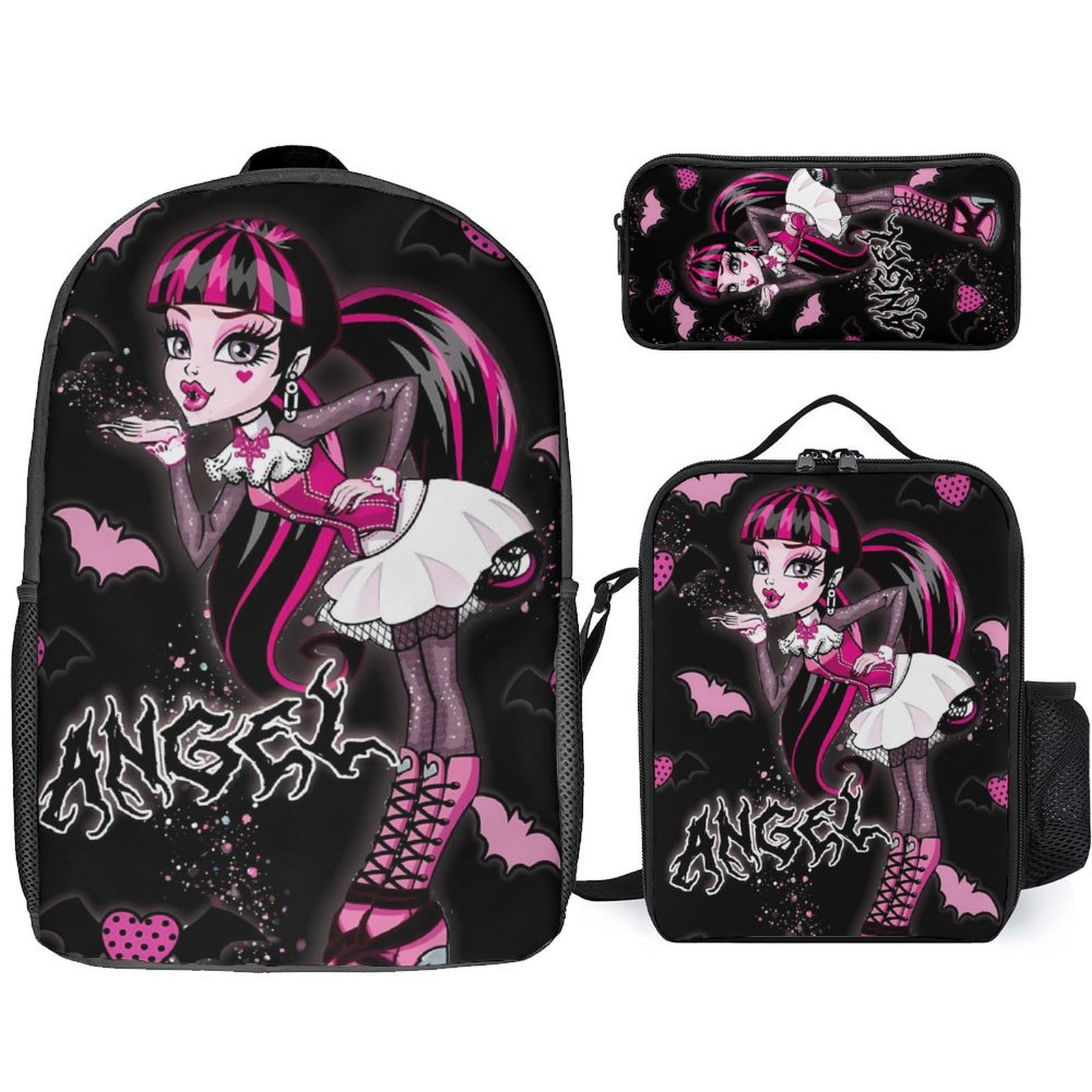 Monster High 3 Piece Backpack Set with Lunch Bag Pencil Case , High ...