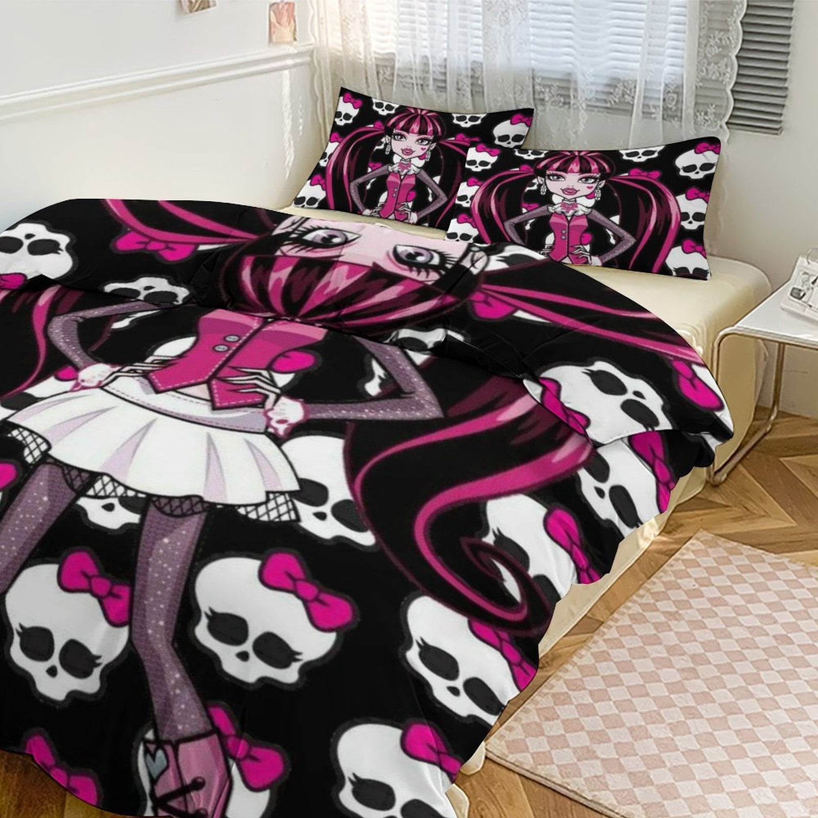 Monster High 3-piece Bed Set 1Cover and 2 Pillowcases Sizes: Twin, Full ...
