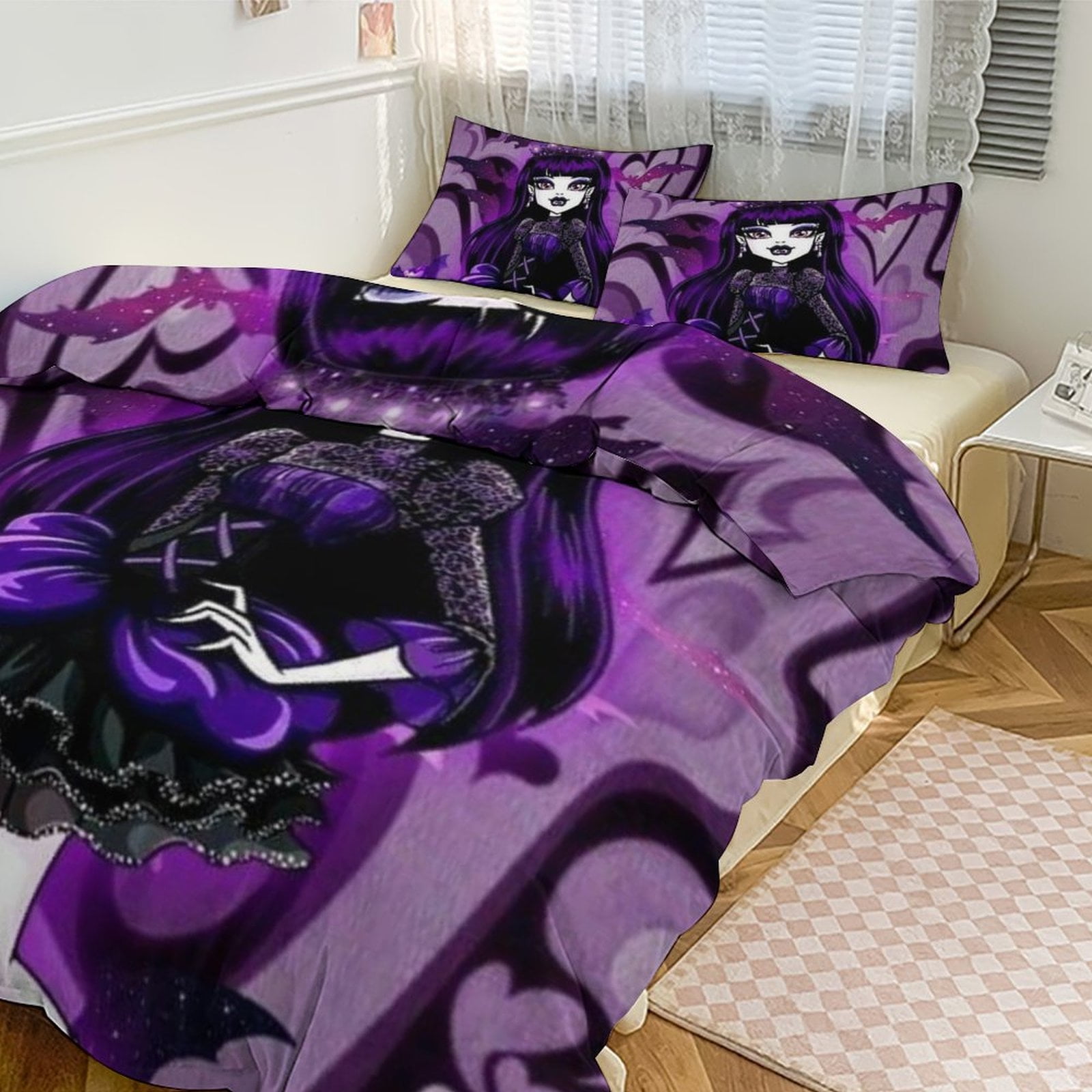 Monster High 3-piece Bed Set 1Cover and 2 Pillowcases Sizes: Twin, Full ...