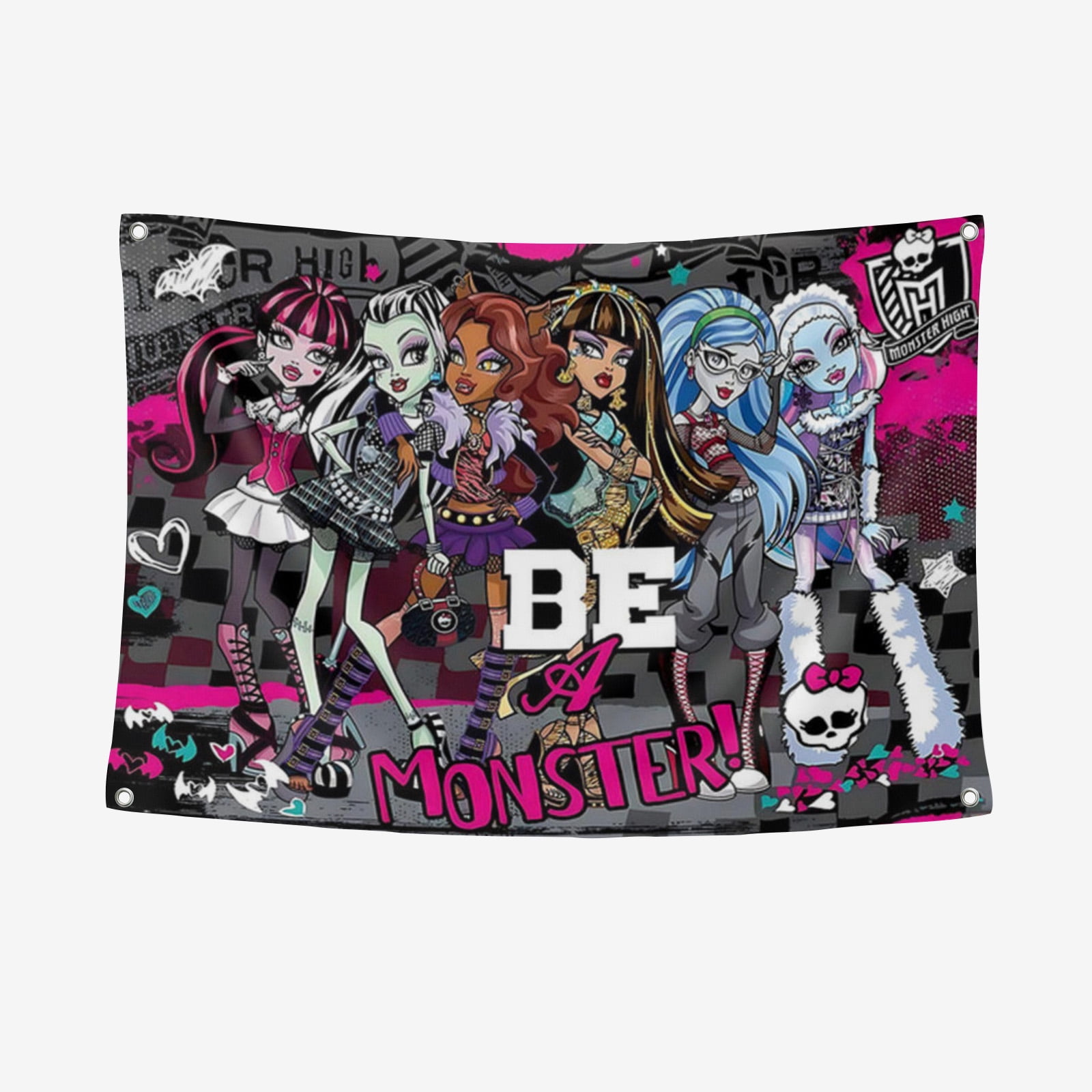 Monster High 31.5*47.2IN/80*120CM Banner Background Backdrop - Walmart.com