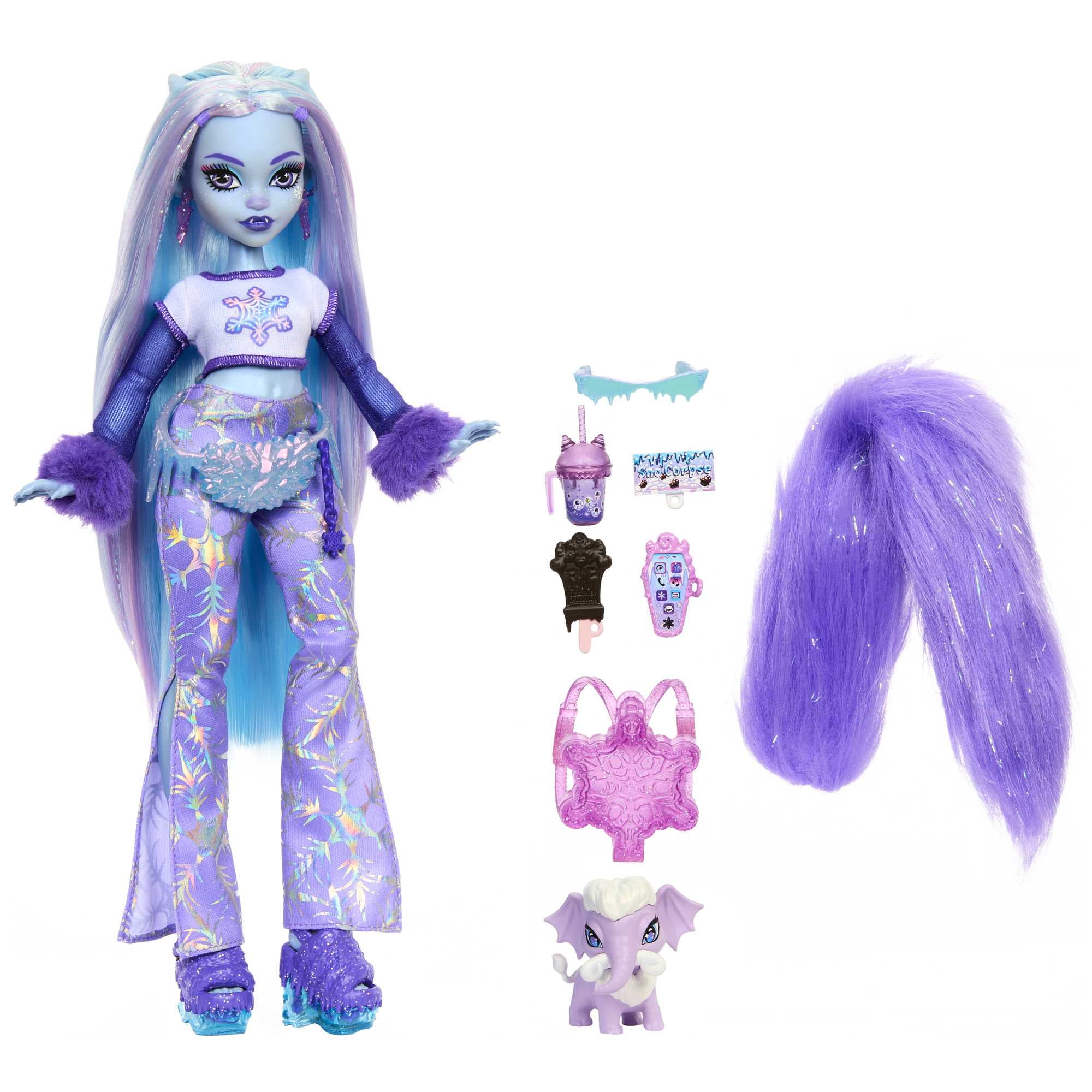 Free Shipping! Monster High Abbey Bominable Yeti Fashion Doll with Pet ...