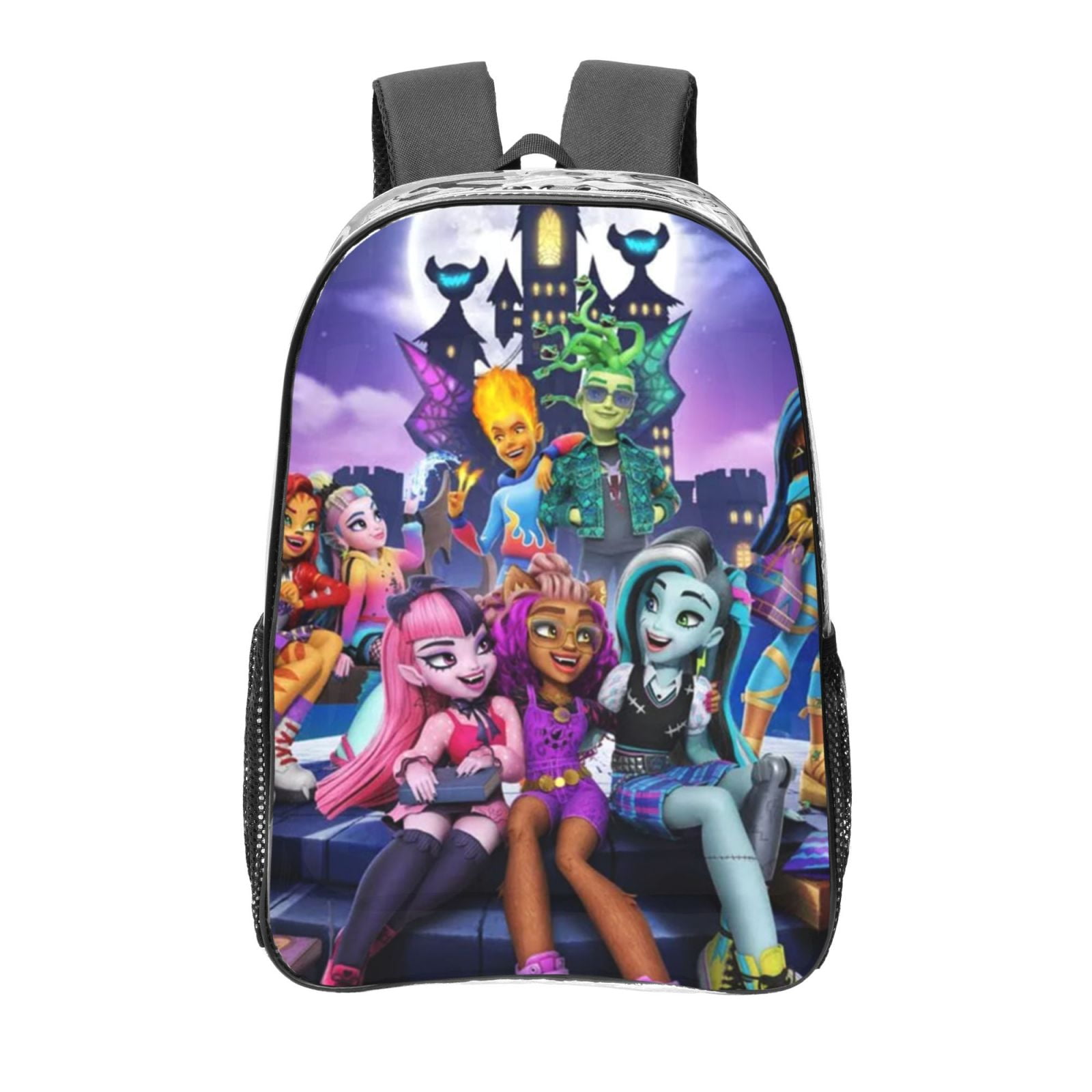 Monster High Animated Transparent Backpack Adjustable Shoulders Daypack ...