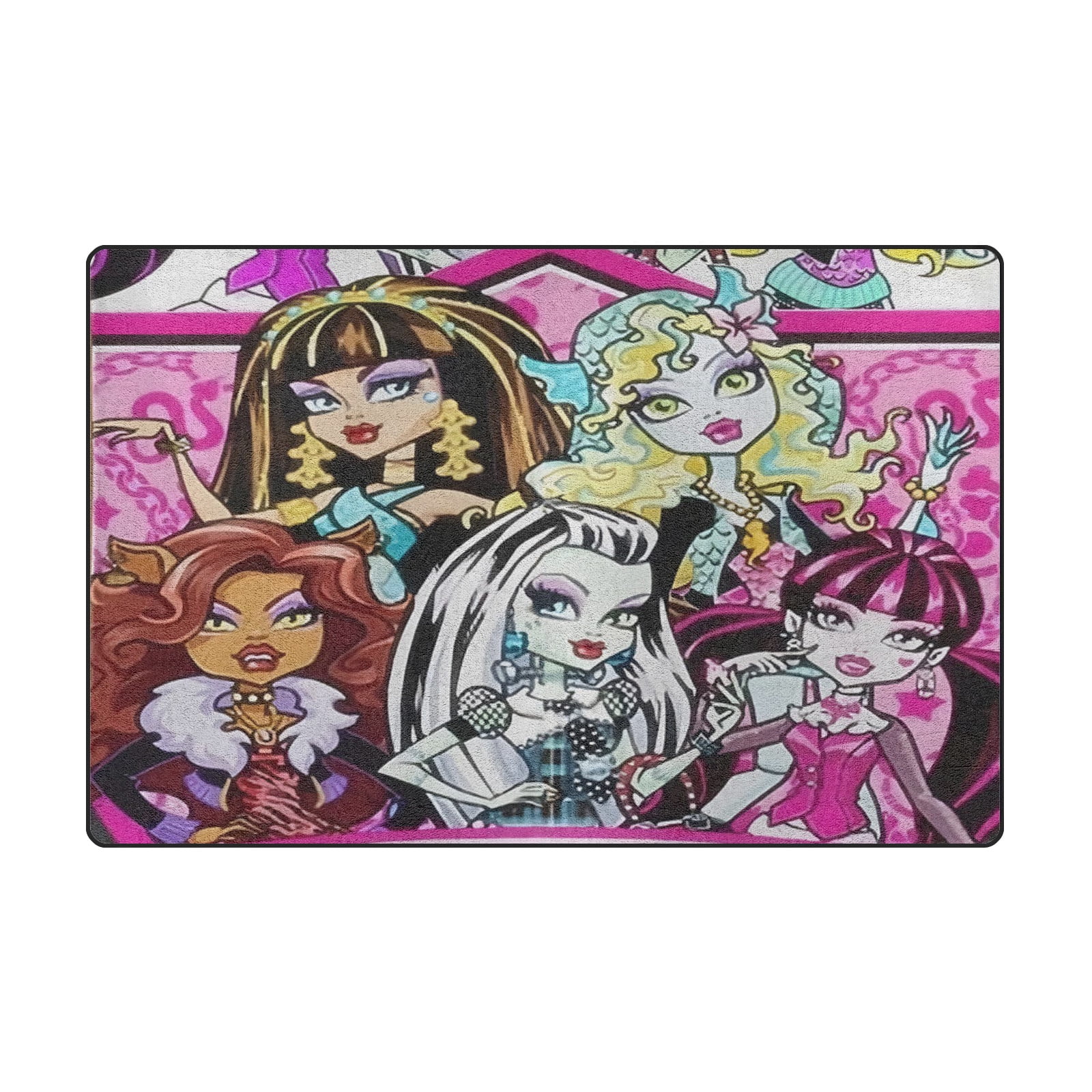 Monster High Area Rugs, Large Carpet, Washable Rug Mat, Flannel Non ...