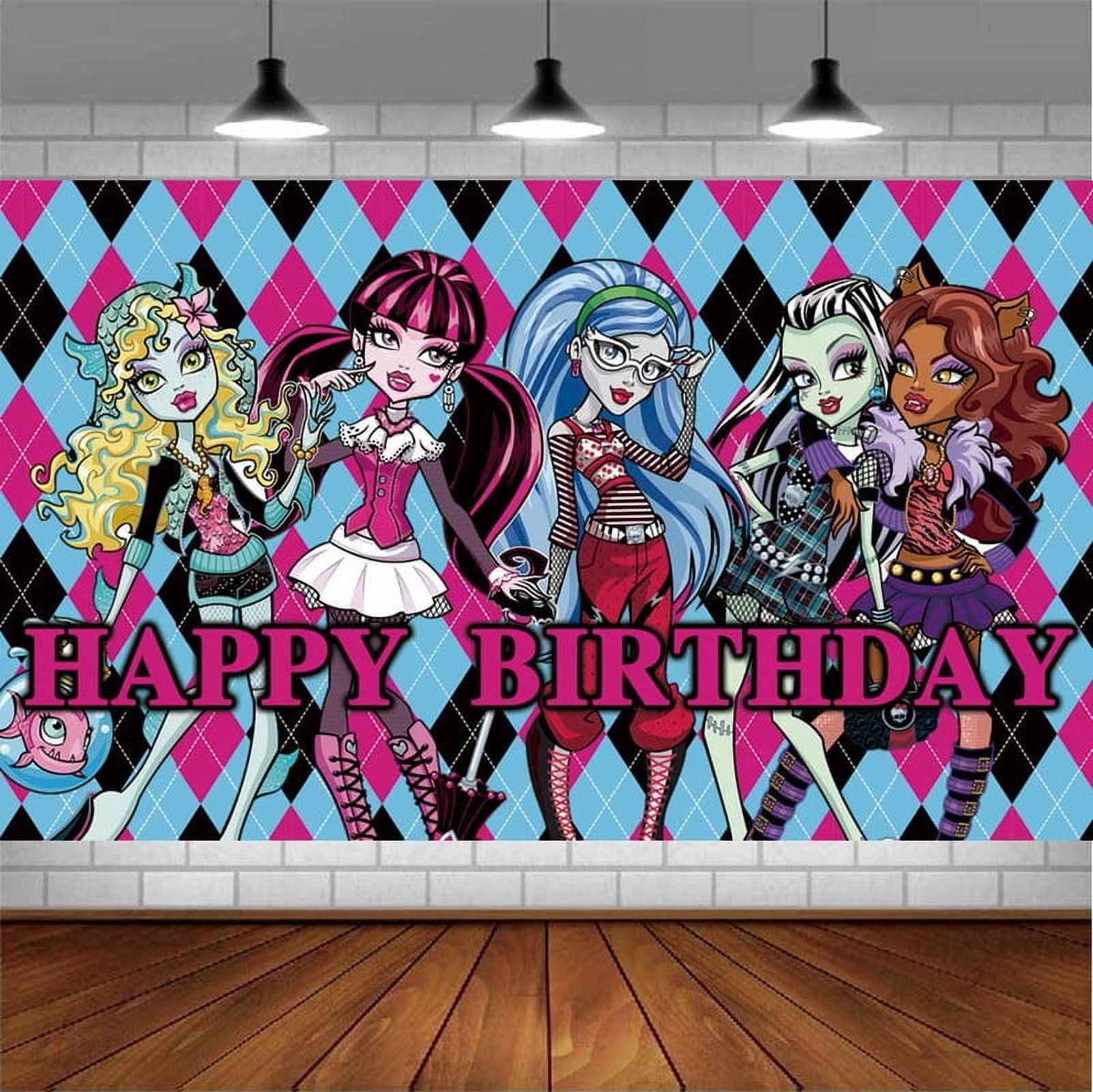 Monster High Backdrop Party Supplies Taspestry Background Banner ...