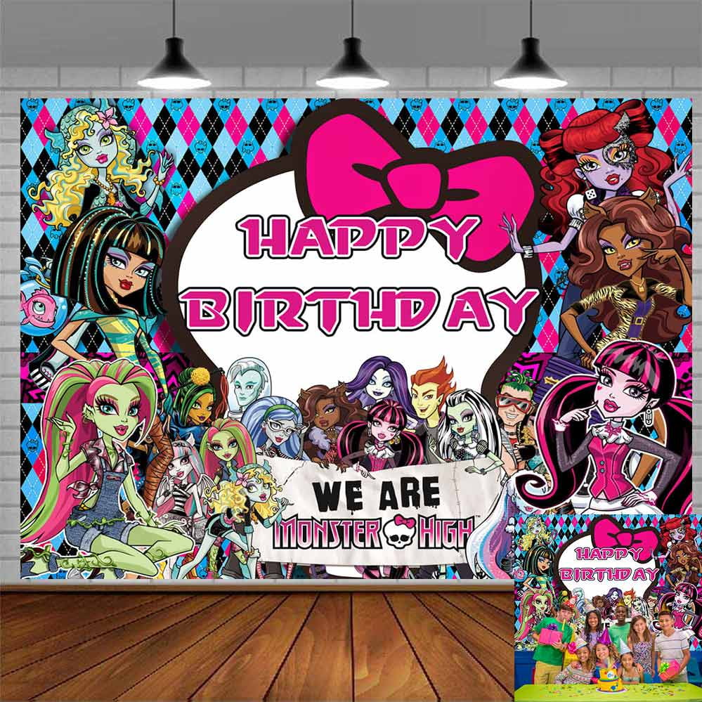 Monster High Backdrop Taspestry Wall Decor Banner Party Supplies Poster ...