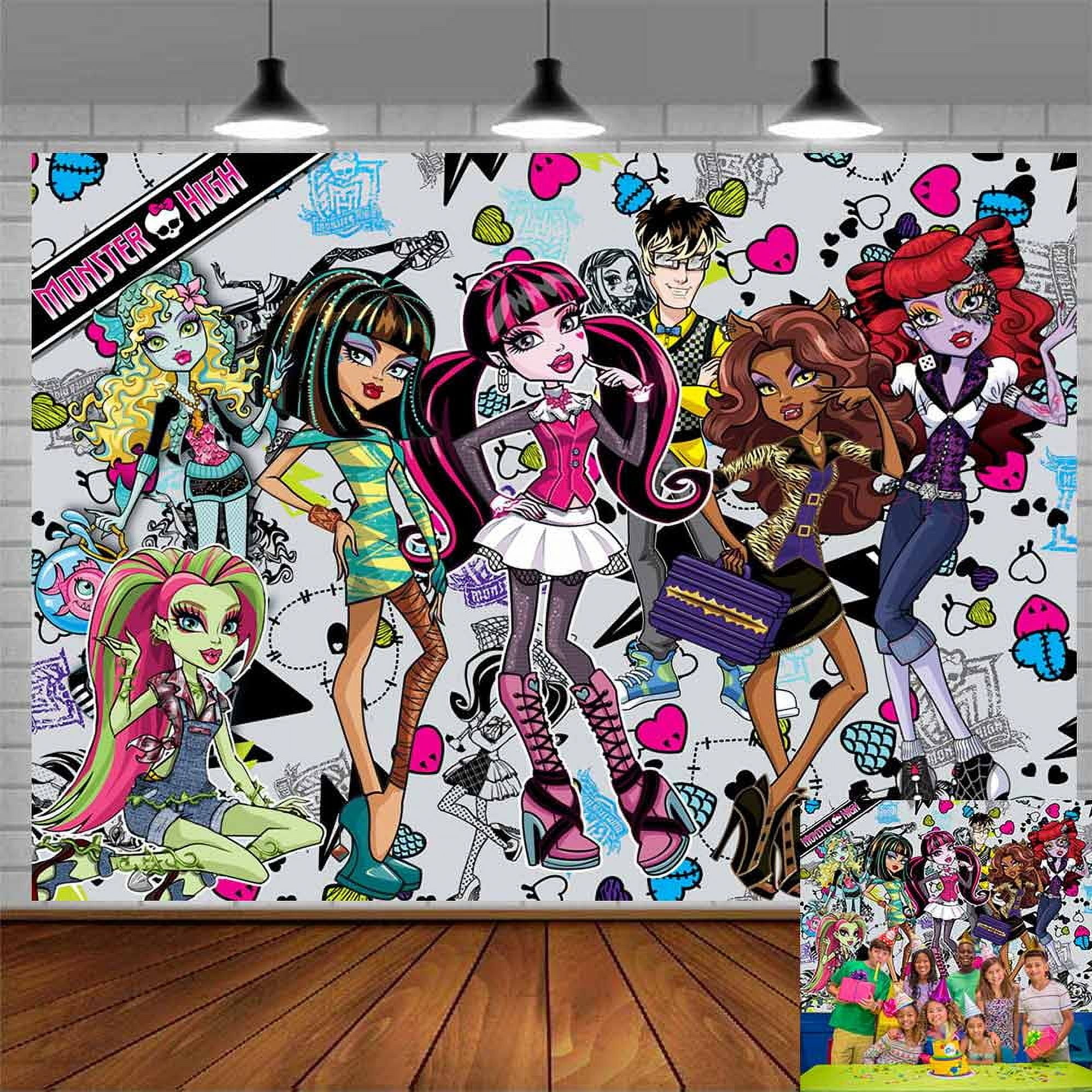 Monster High Background Wall Decor Taspestry Poster Banner Backdrop ...