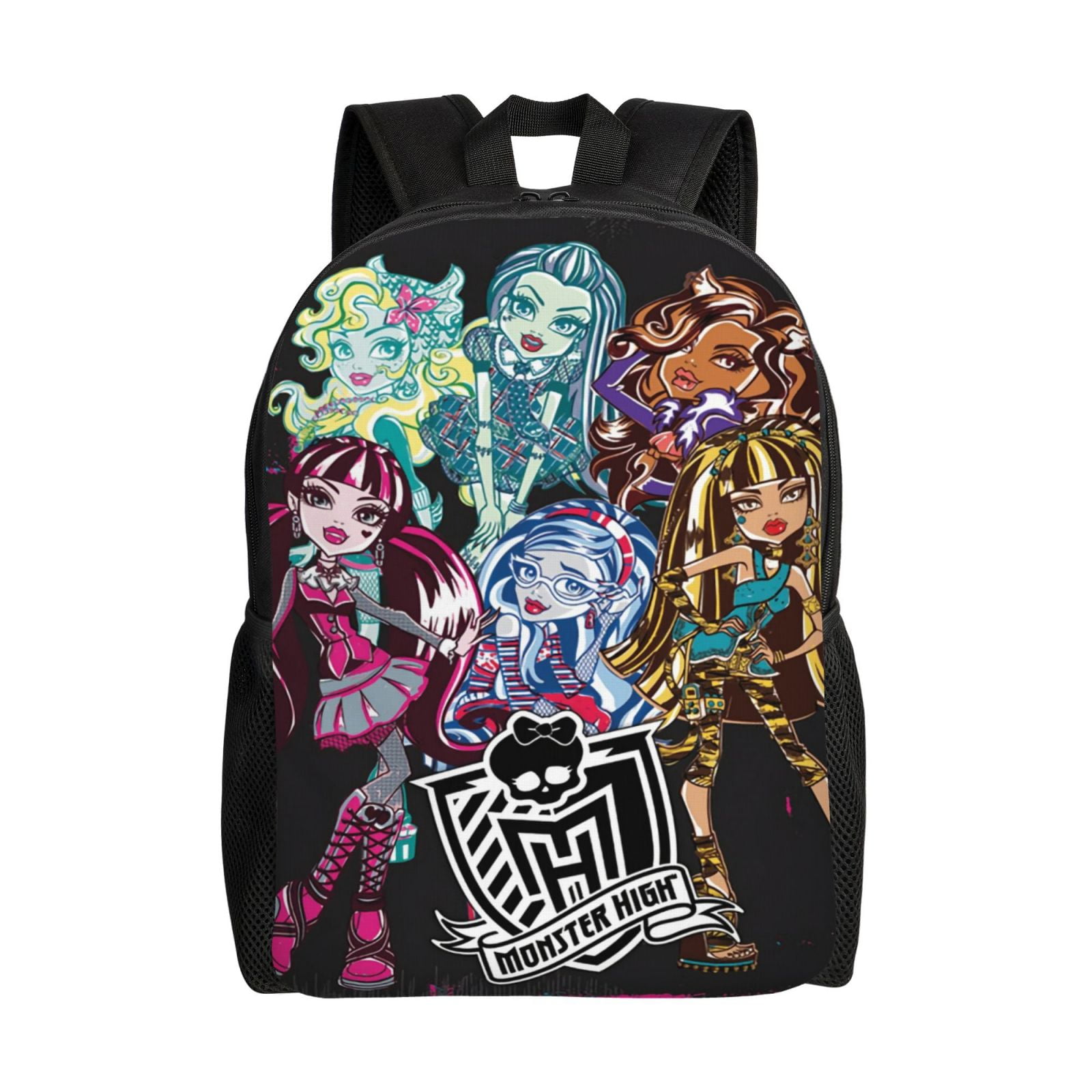 Monster High Backpack, 3D Printed Cartoon Laptop Bag Bookbag ...