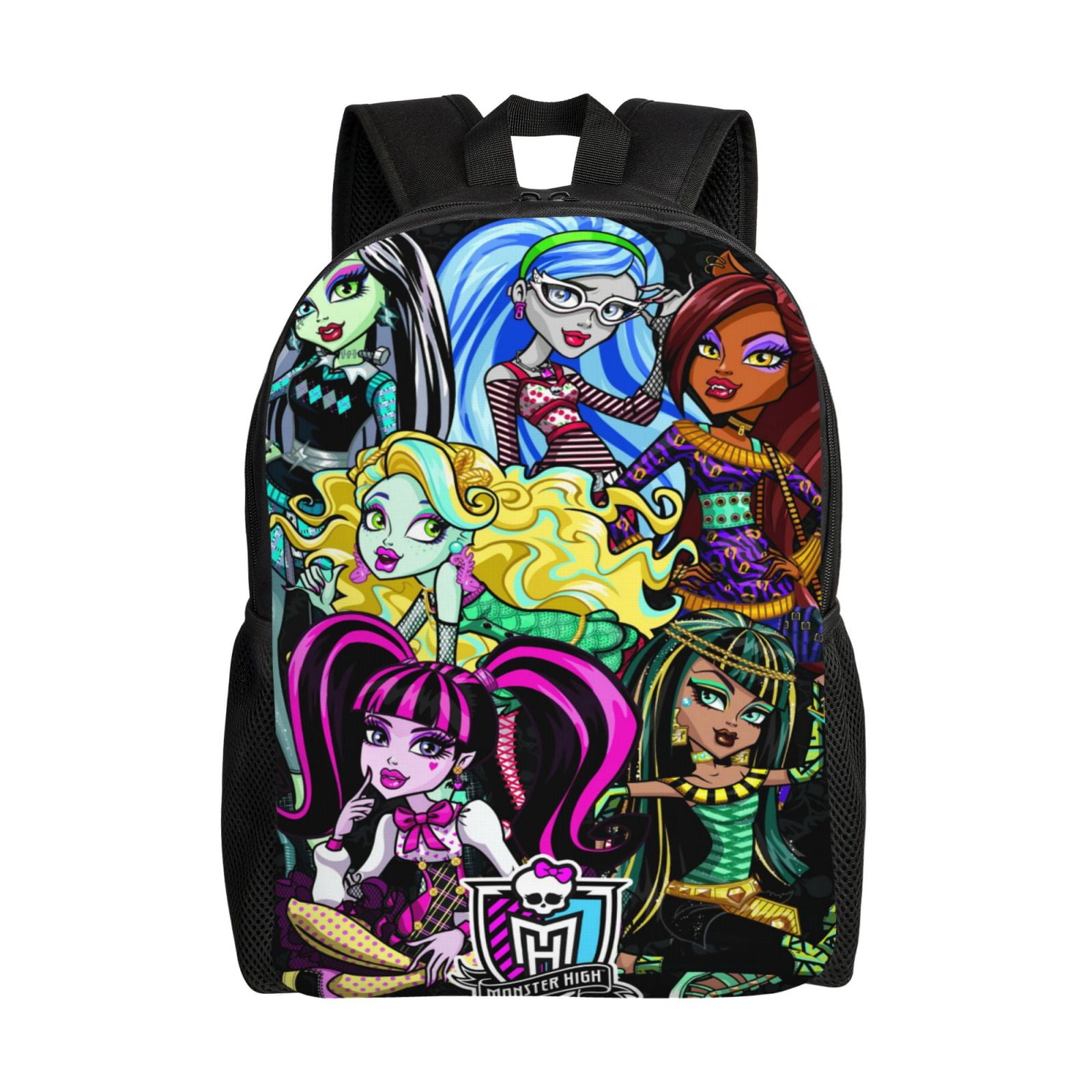 Monster High Backpack, 3D Printed Cartoon Laptop Bag Bookbag ...