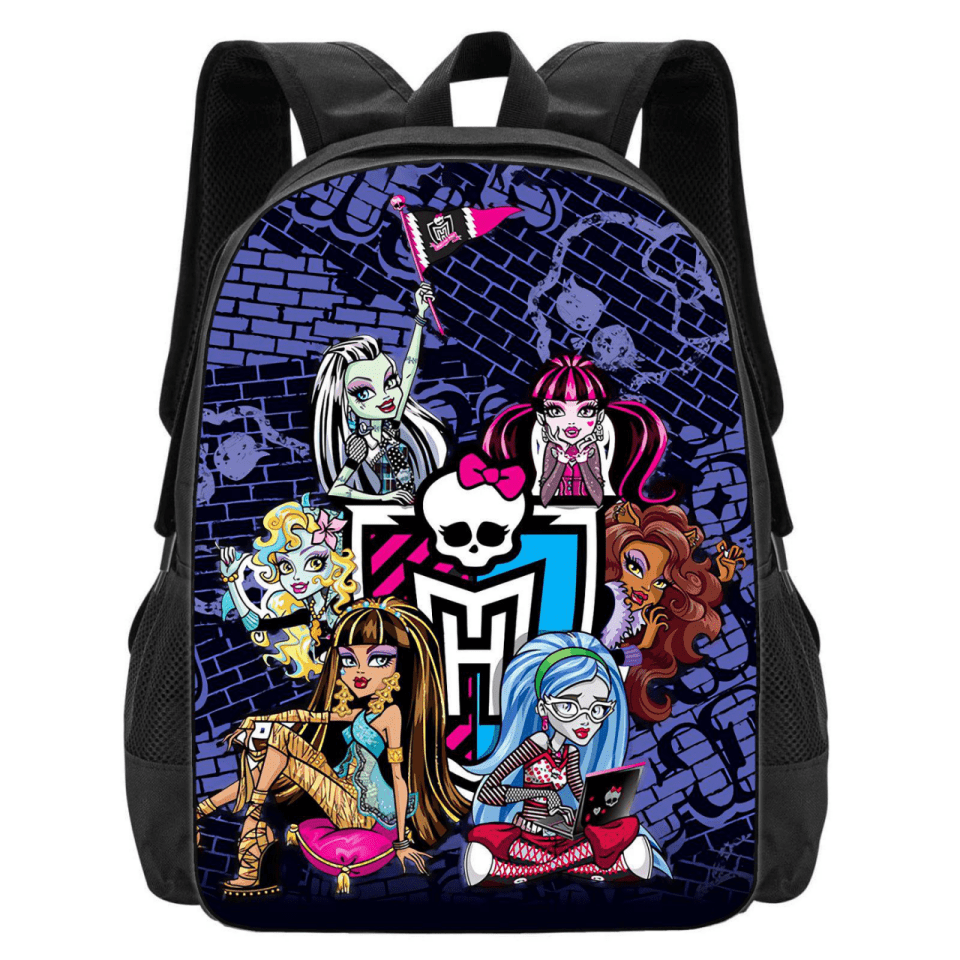 Monster High Backpack Character Creative Print Knapsack Unisex Fashion ...