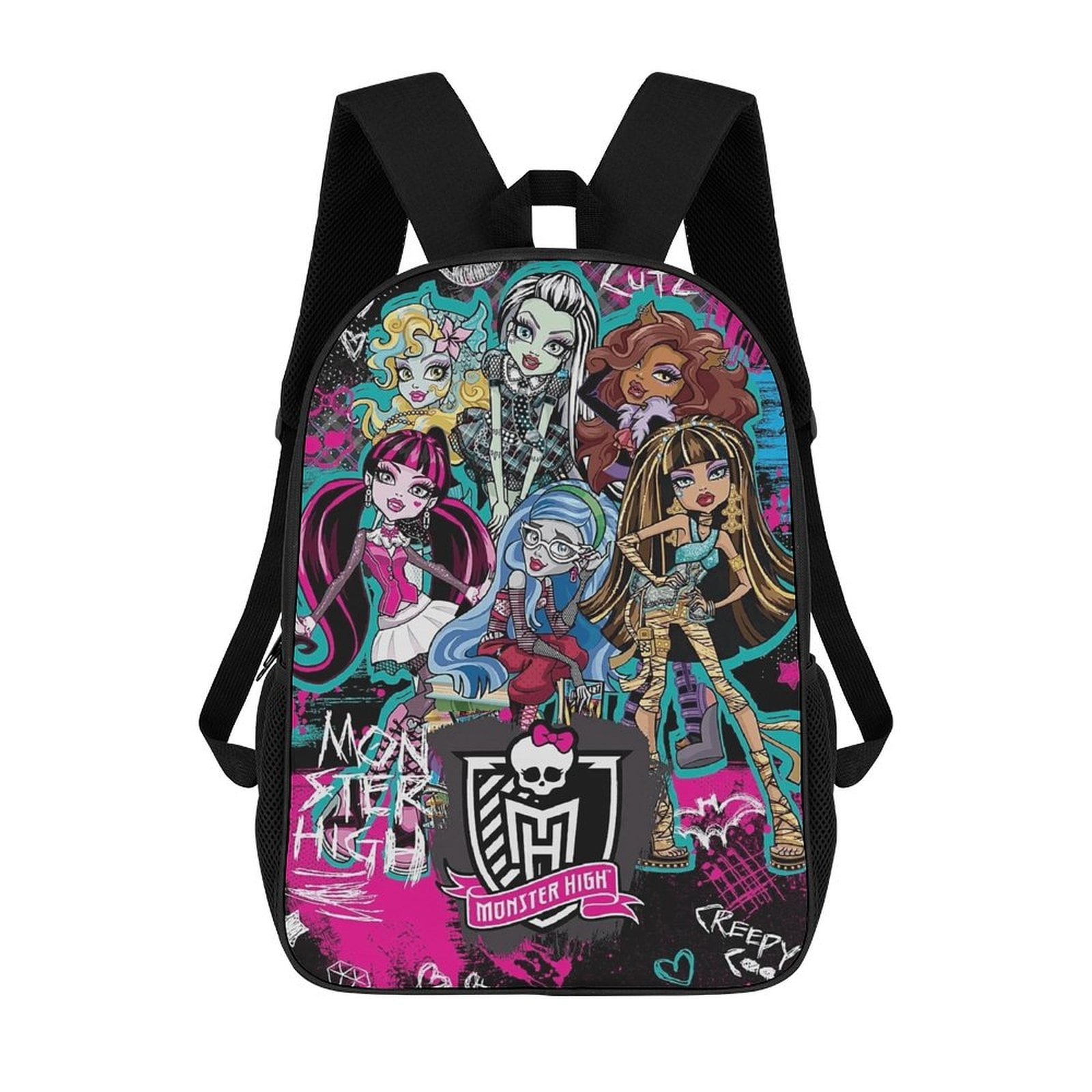 Monster High Backpacks 17 Inch Lightweight Bookbags Casual Daypack For ...